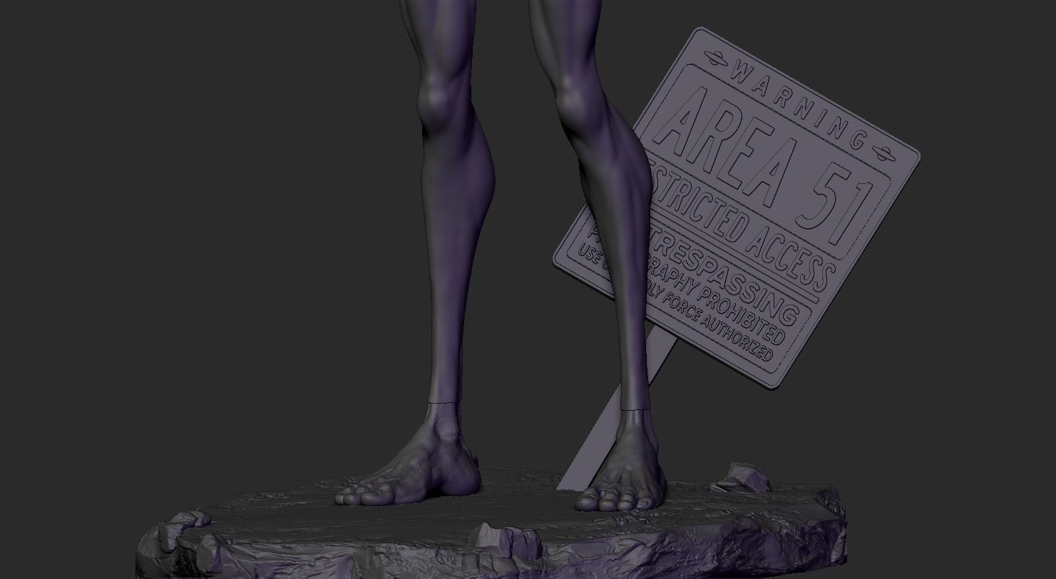Alien grey 3D model 3D printable | CGTrader