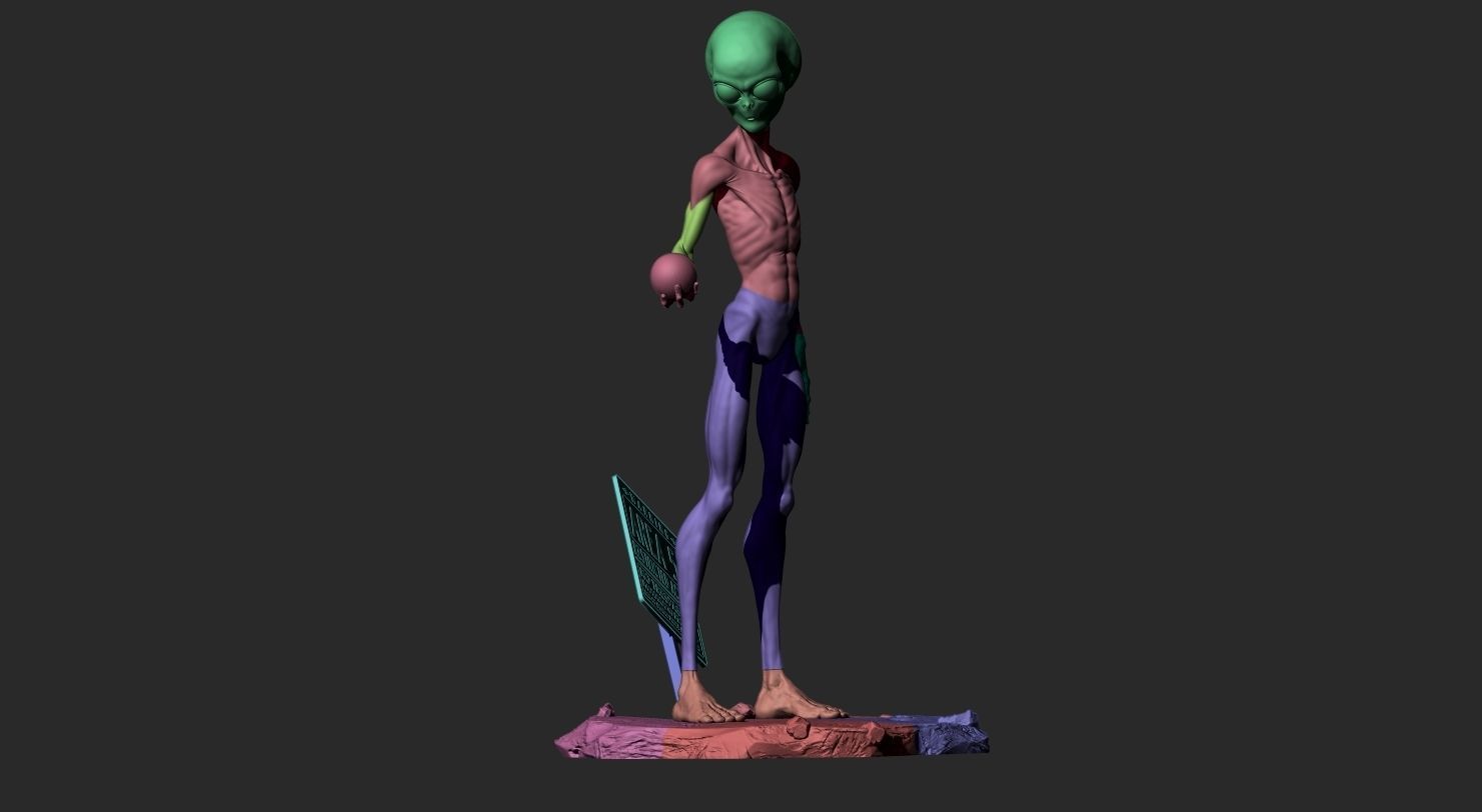 Alien grey 3D model 3D printable | CGTrader