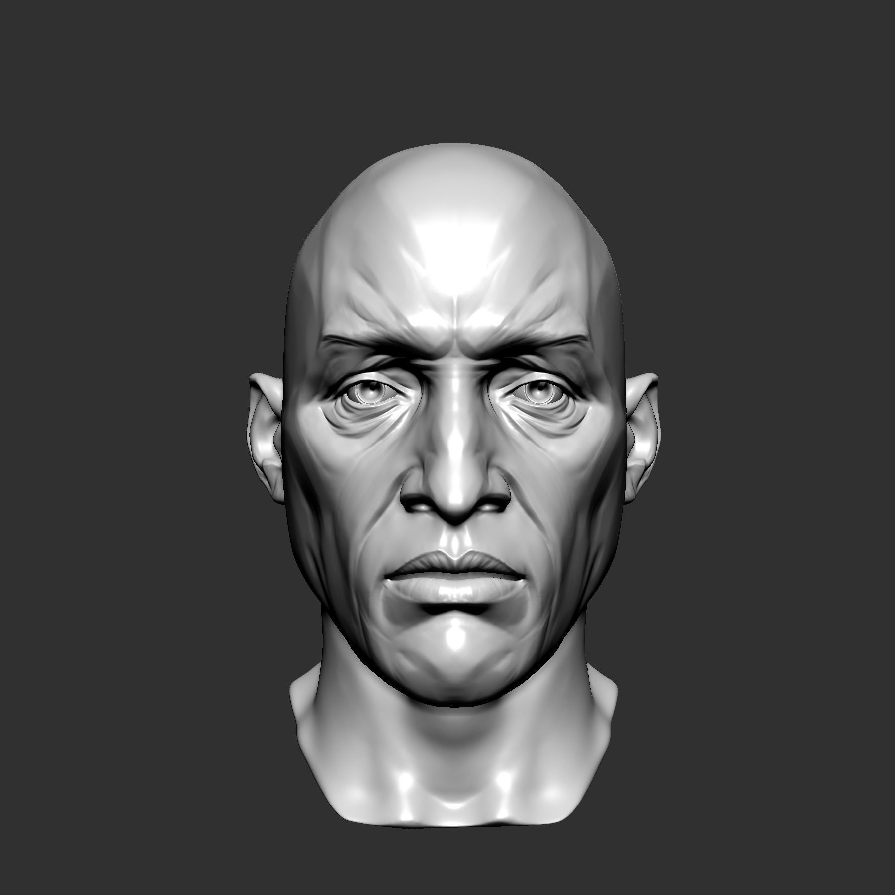 Male head sculpt human anatomy fantasy futuristic 3D model | CGTrader
