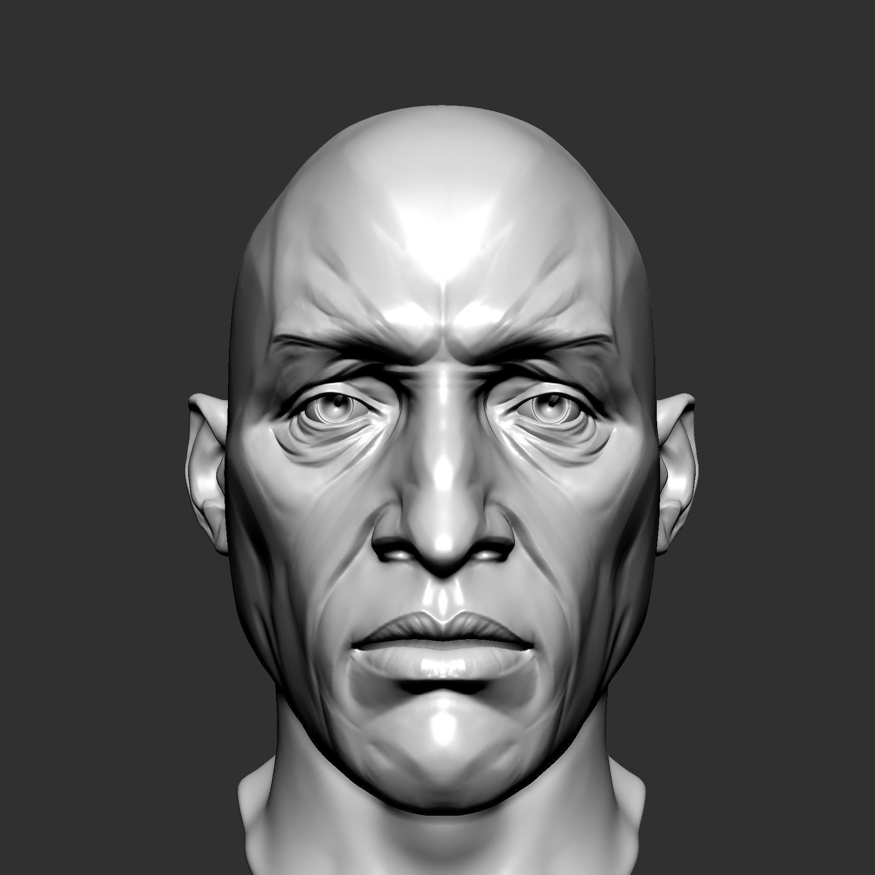 Male head sculpt human anatomy fantasy futuristic 3D model | CGTrader