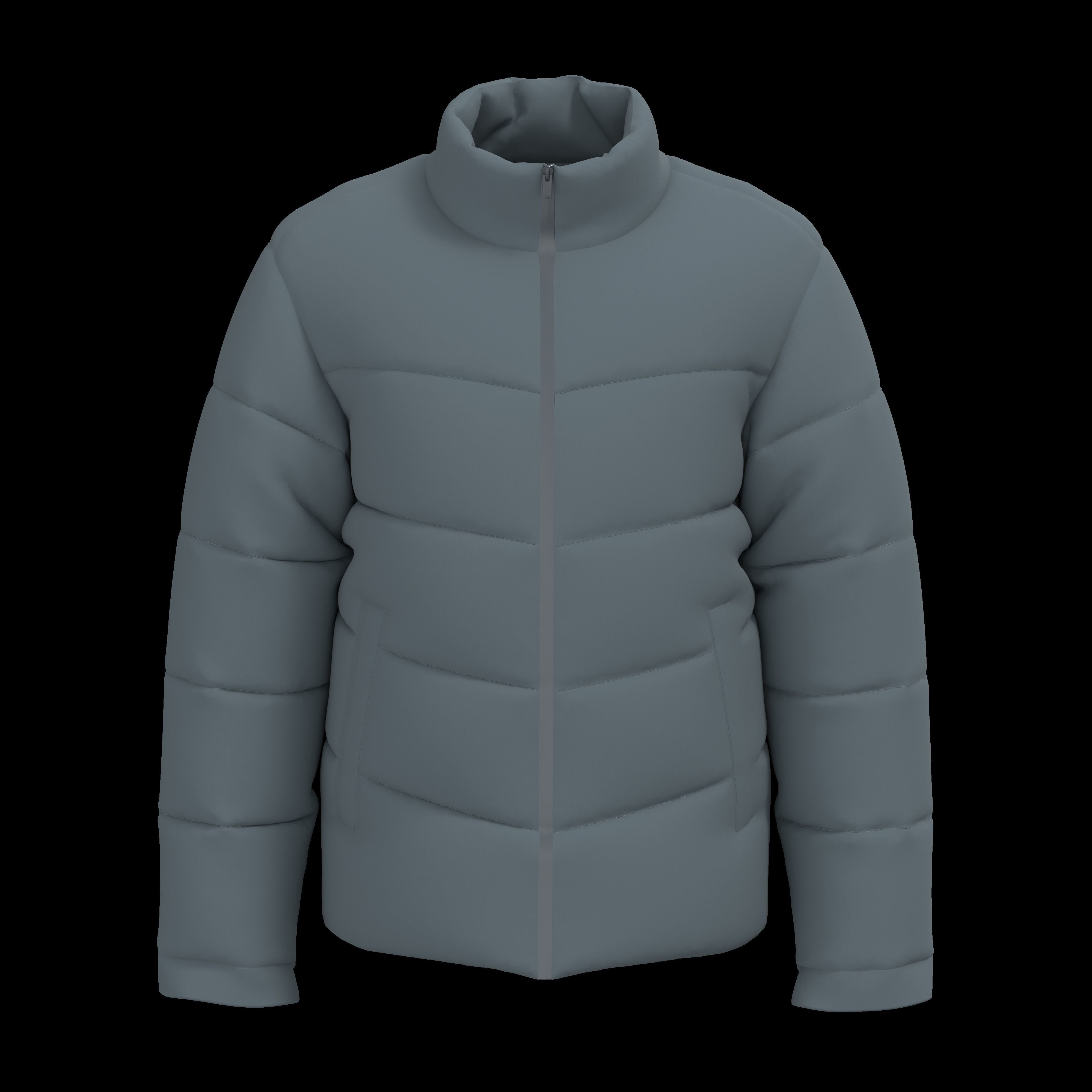 Puffy Jacket unisex for MD and CLO 3d 3D model | CGTrader