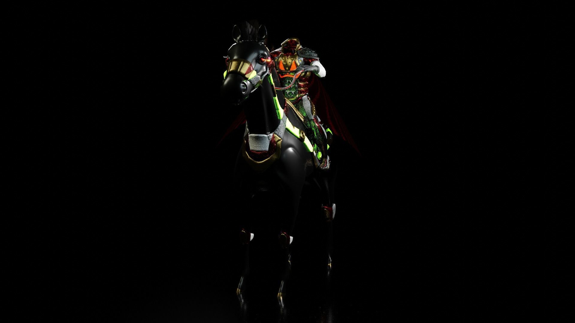 The Headless Horseman-Prince of Halloween 3D model animated rigged ...