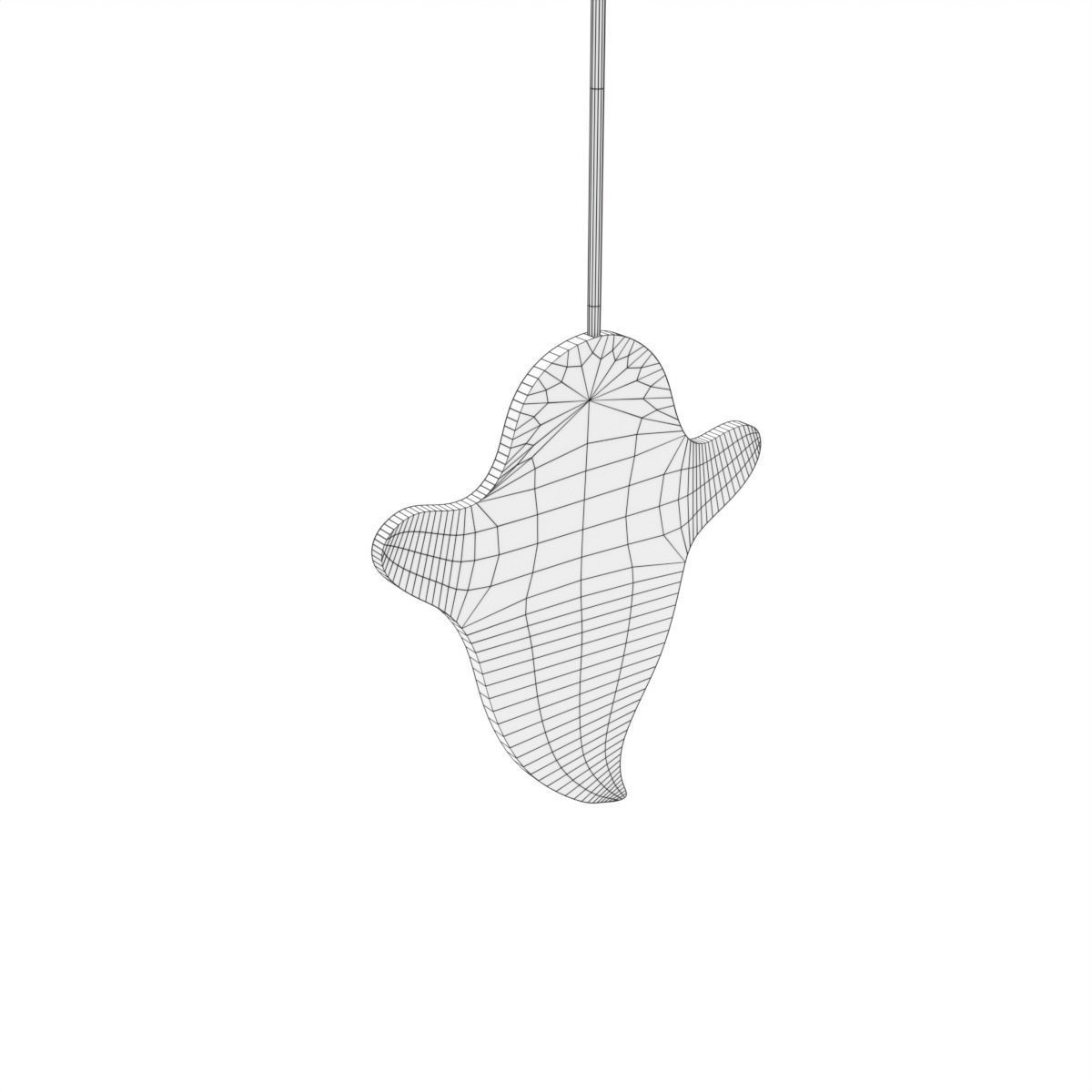 Cartoon Ghost on a String free 3D model | CGTrader