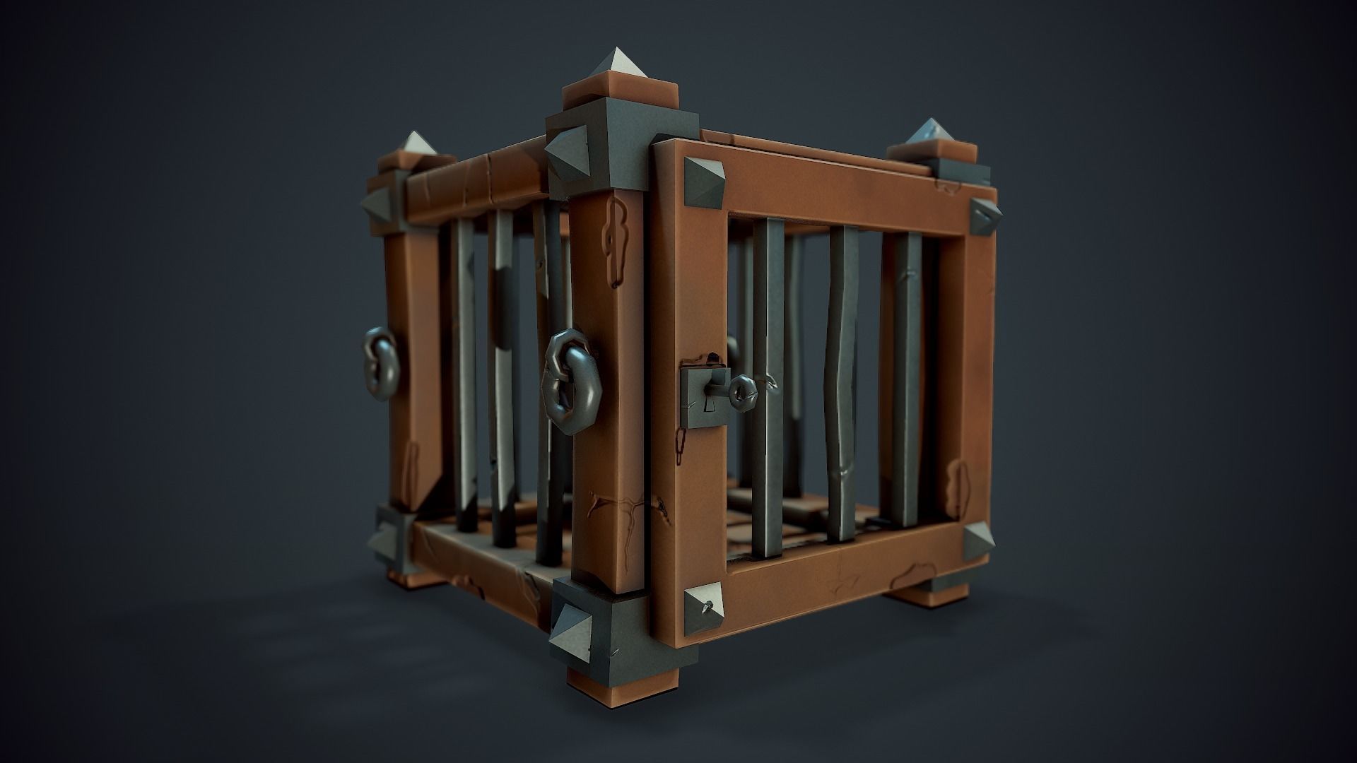 3D model Stylized Cage - Tutorial Included VR / AR / low-poly | CGTrader
