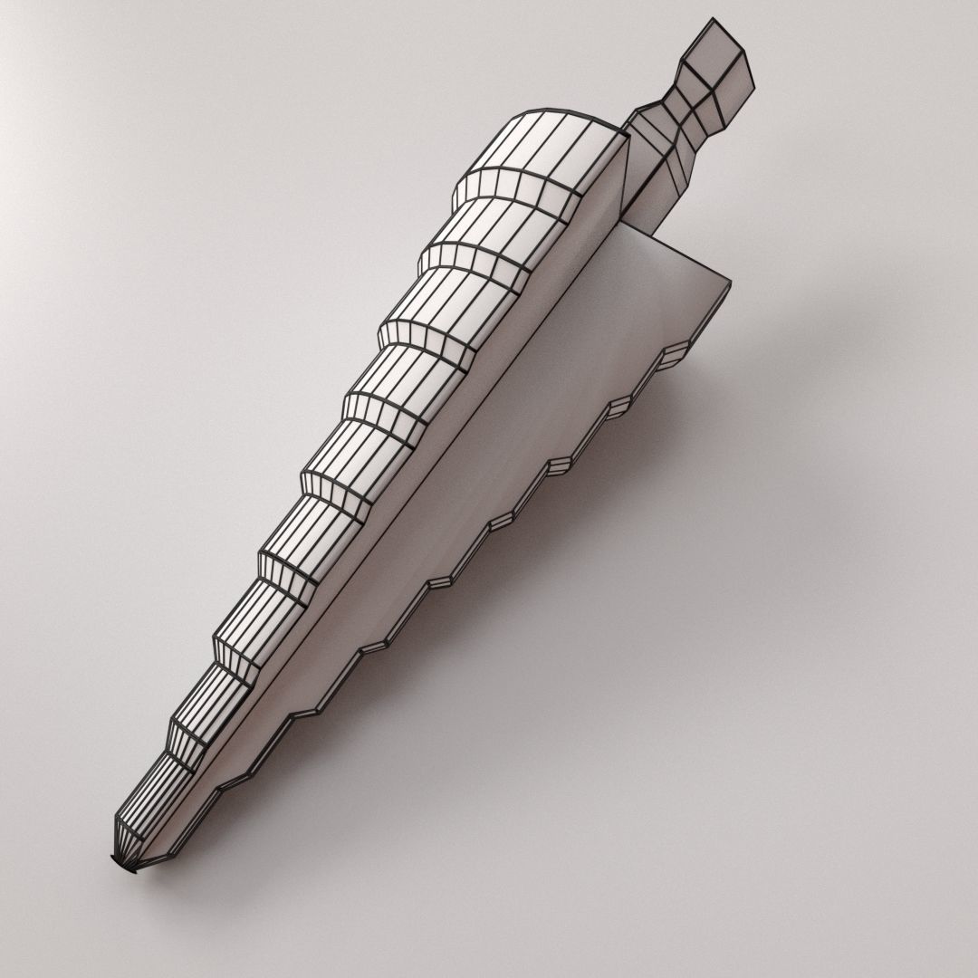 Pyramid Drill Bit 3D model | CGTrader