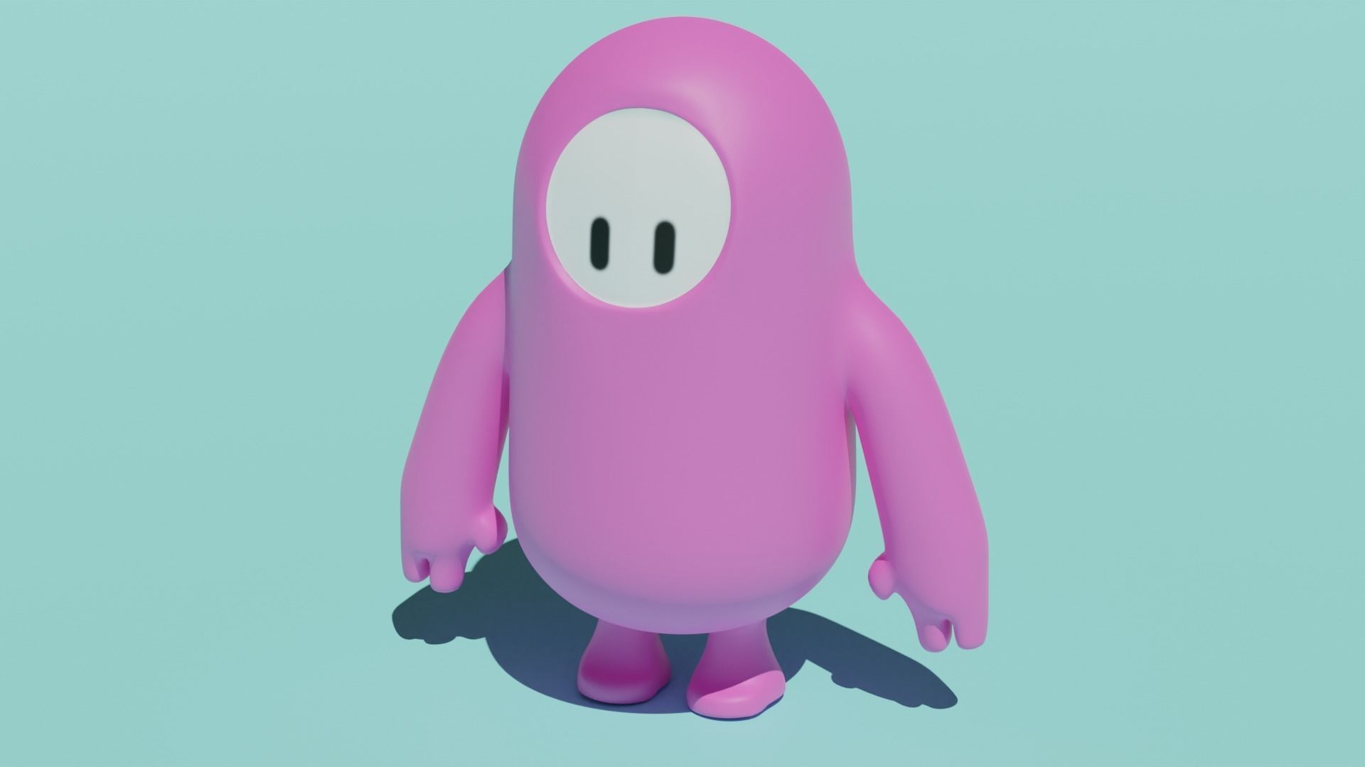 3D model Fall Guys Pink Character VR / AR / low-poly | CGTrader