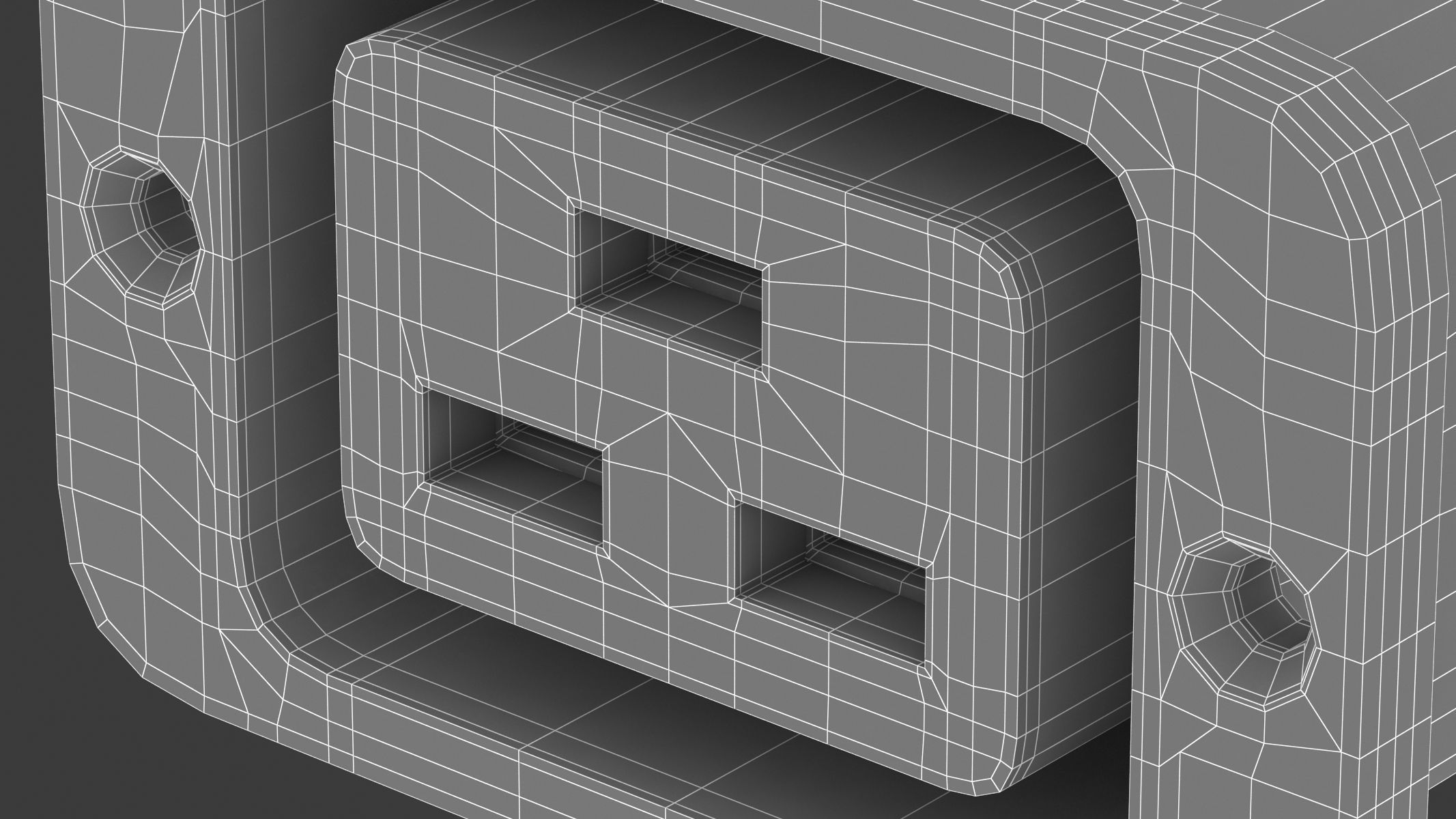 IEC 320 C19 Socket Module 3D model | CGTrader