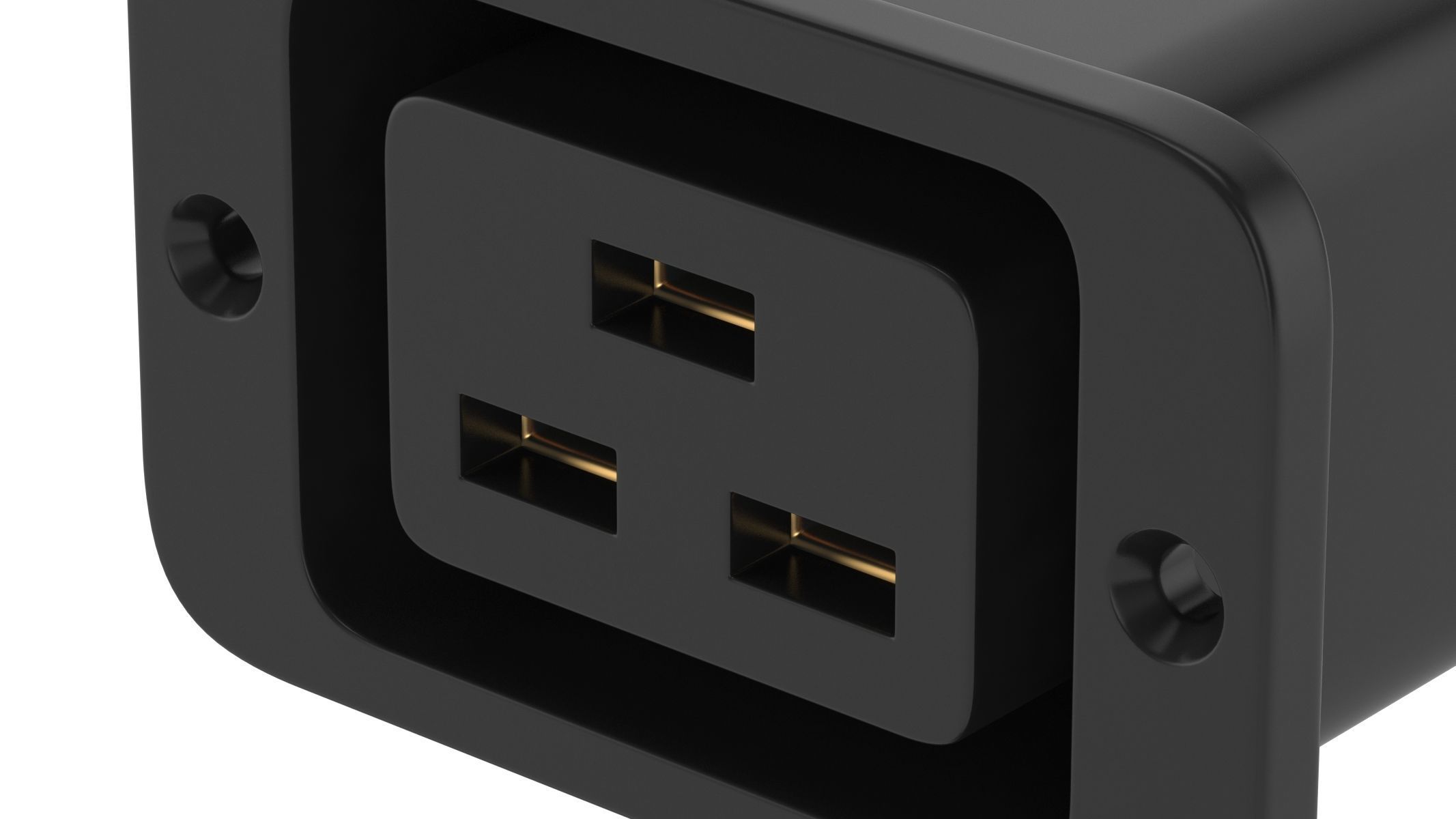 IEC 320 C19 Socket Module 3D model | CGTrader