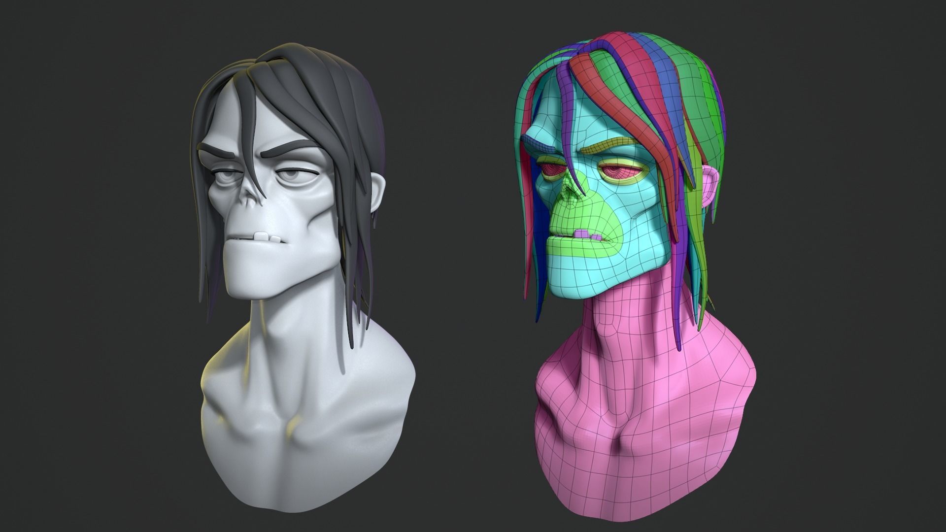 Zombie cartoon character base mesh 3D model | CGTrader
