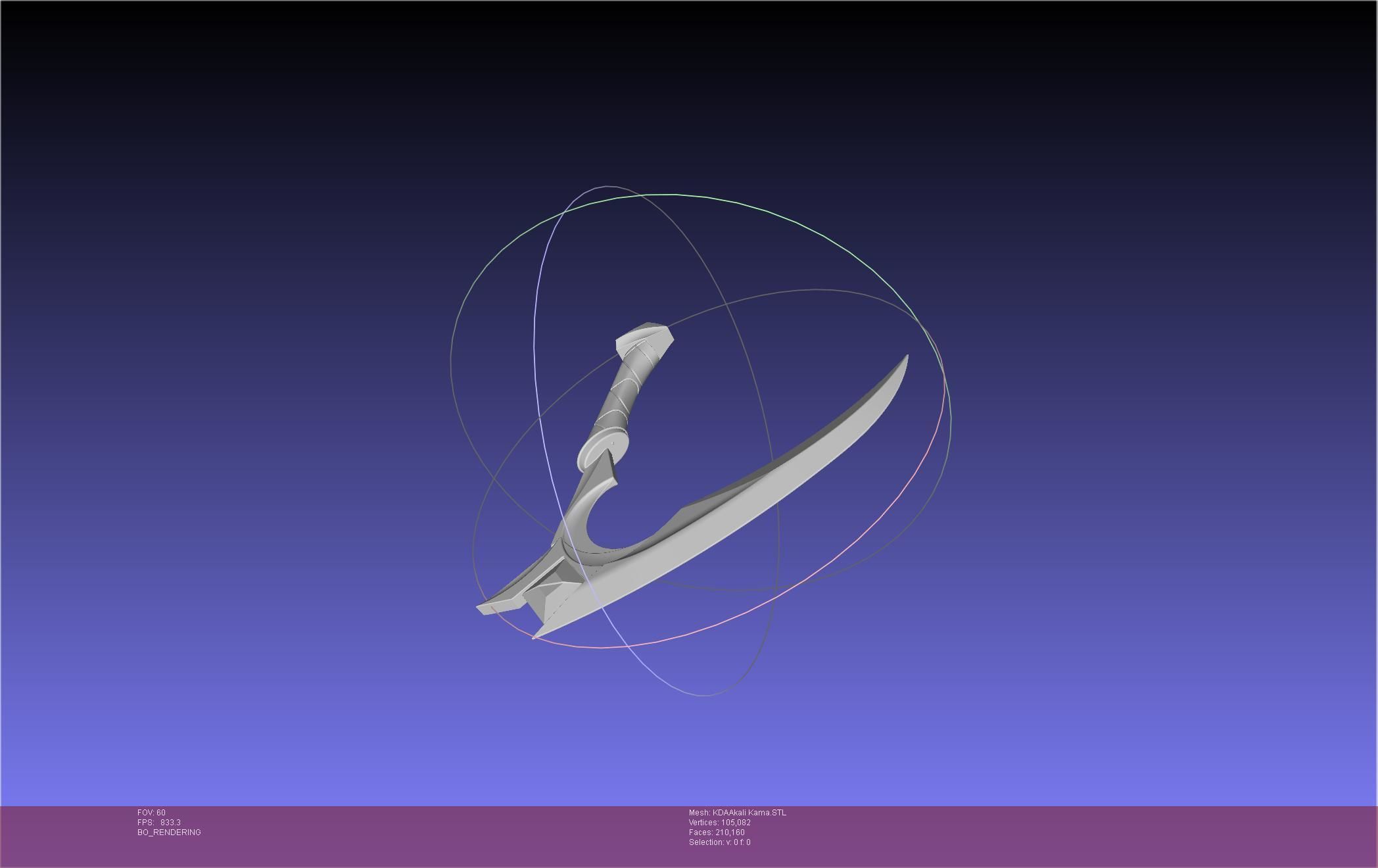 League Of Legends KDA Akali Kama Printable Model 3D model 3D printable ...
