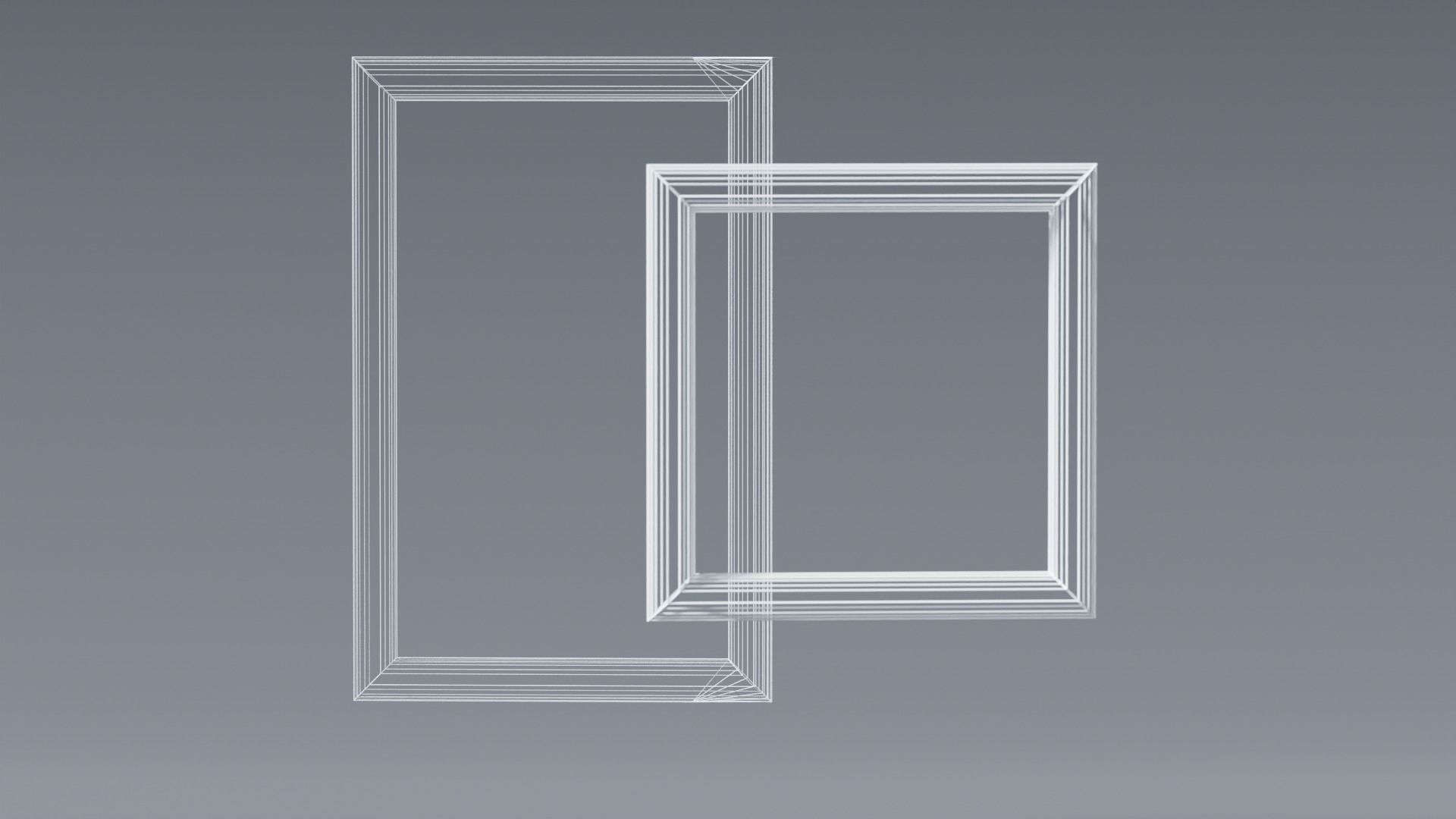 3D model 2 Old golden frames 3D MODEL PBR VR / AR / low-poly | CGTrader