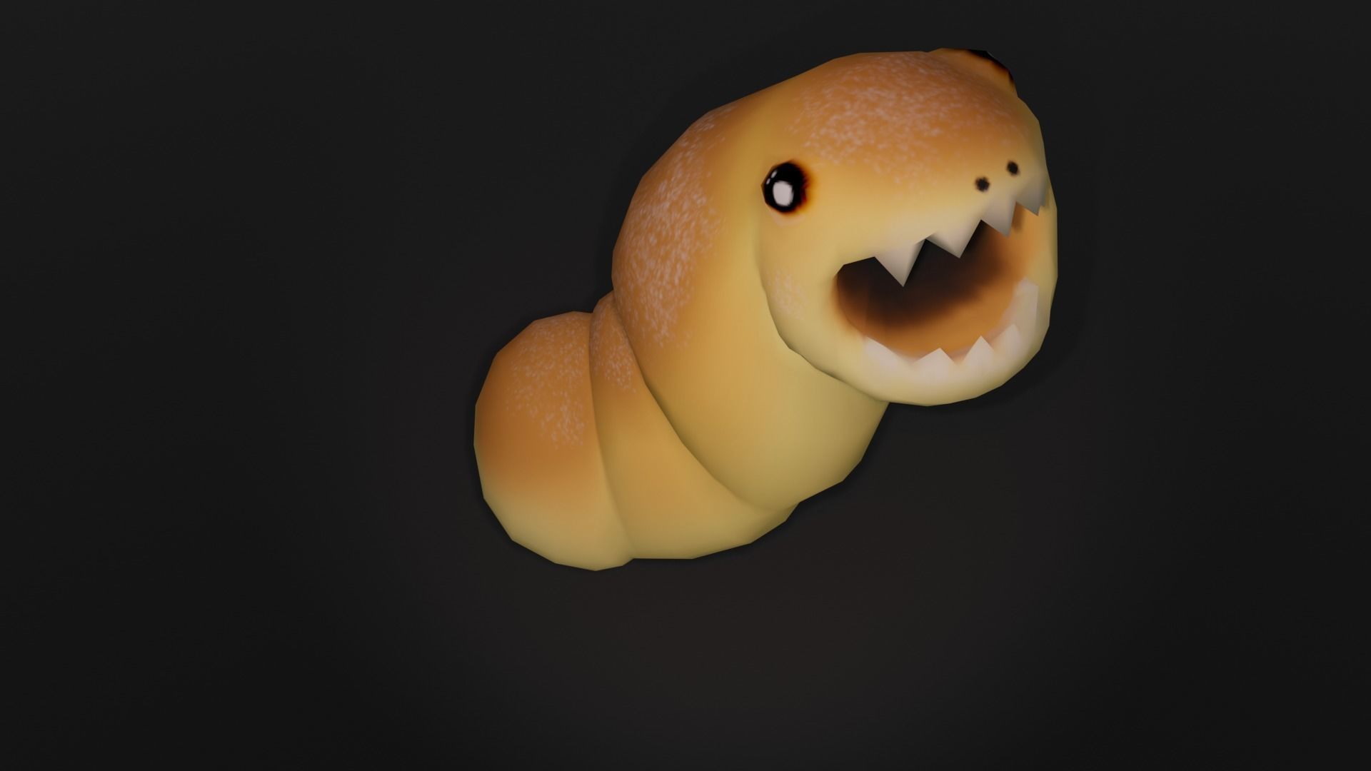 3D model Hand Painted Croissant Monster VR / AR / low-poly | CGTrader