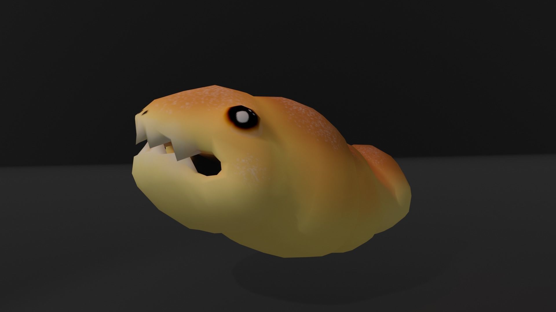 3D model Hand Painted Croissant Monster VR / AR / low-poly | CGTrader