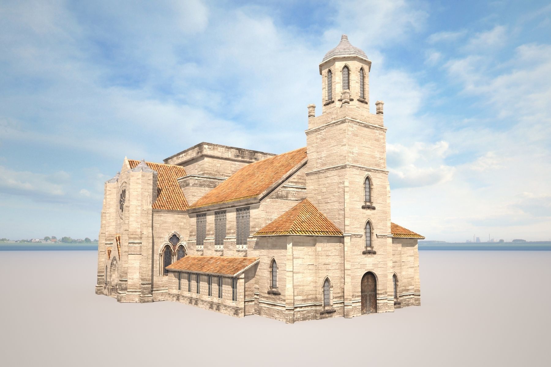 3D model Church Building 169 VR / AR / low-poly | CGTrader