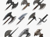 3D model Medieval Cleaving Weapons Pack VR / AR / low-poly | CGTrader