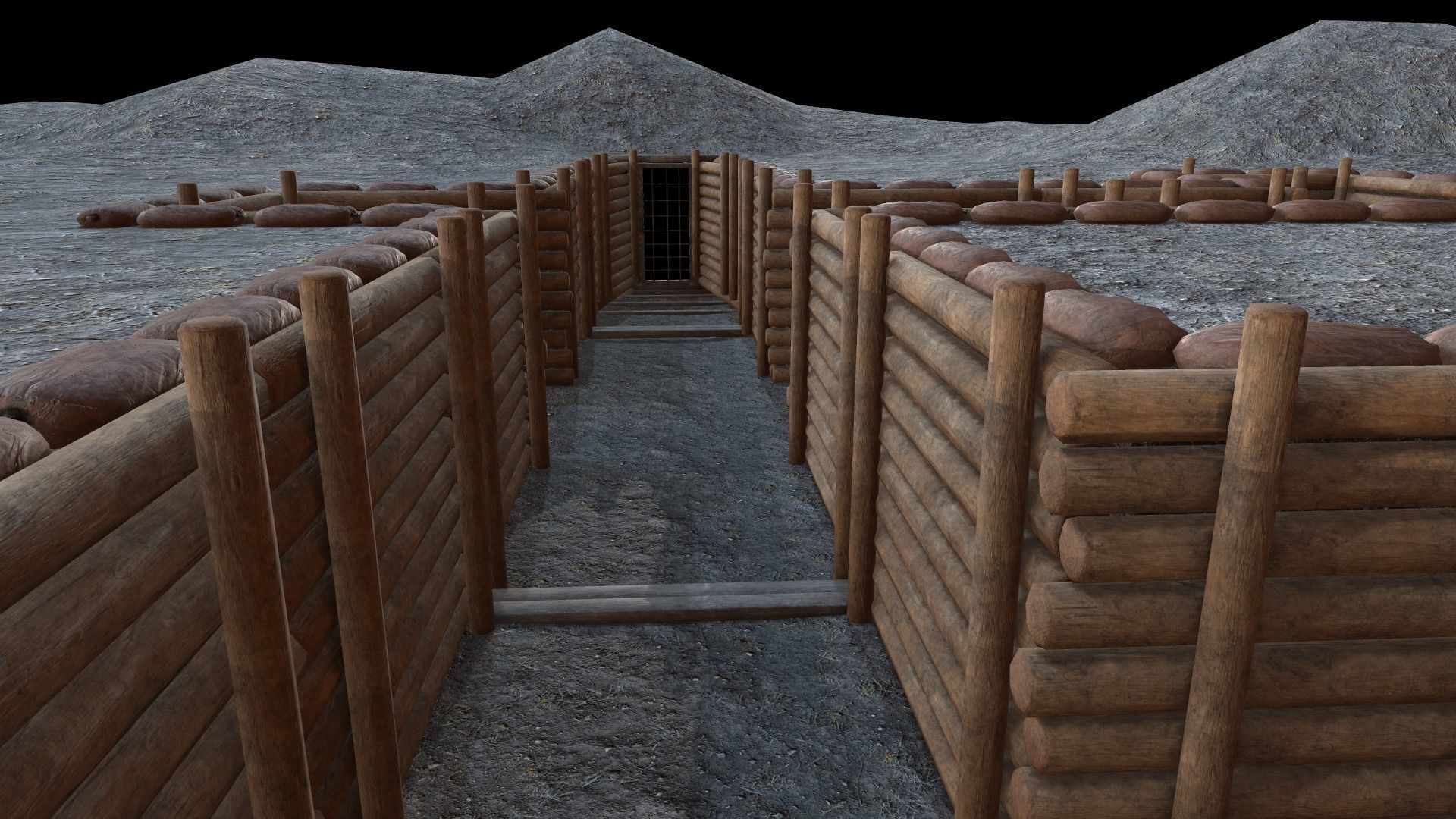 3D model Modular Military Trenches VR / AR / low-poly | CGTrader