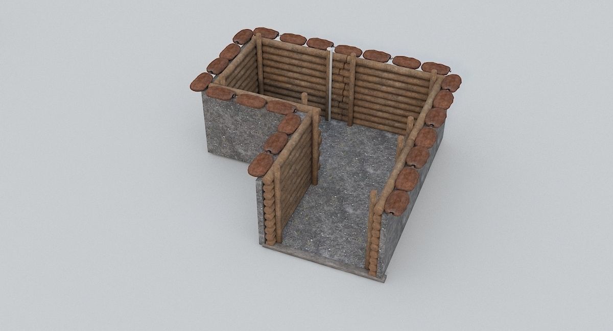3D model Modular Military Trenches VR / AR / low-poly | CGTrader