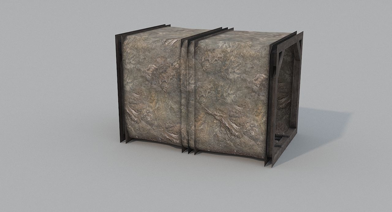 3D model Modular Low Poly PBR Underground Mine VR / AR / low-poly ...