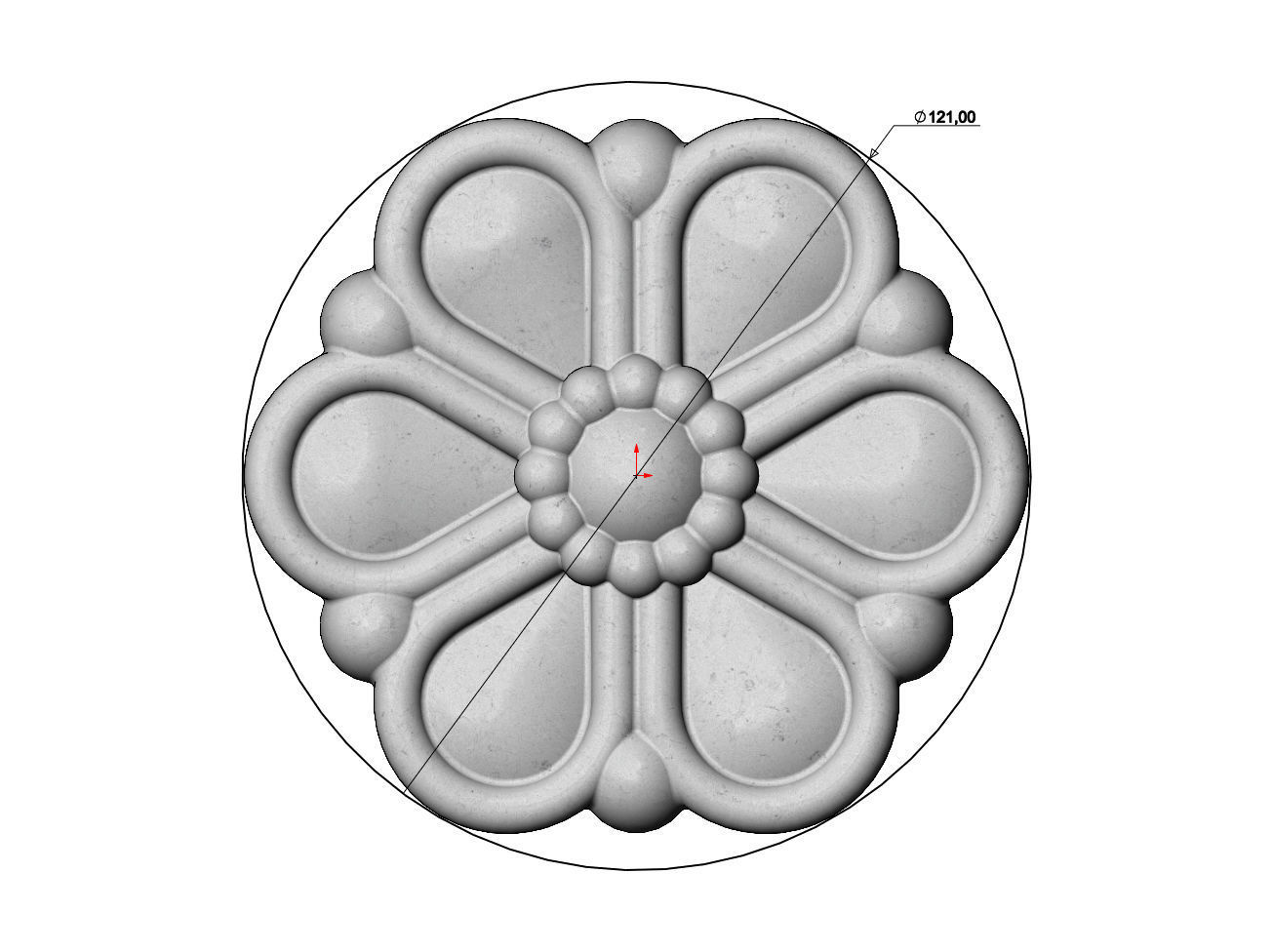 Daisy flower rosette 3D model 3D printable | CGTrader