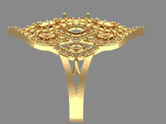 diamond ring printable silver golden jewelry stl 3D model 3D printable ...