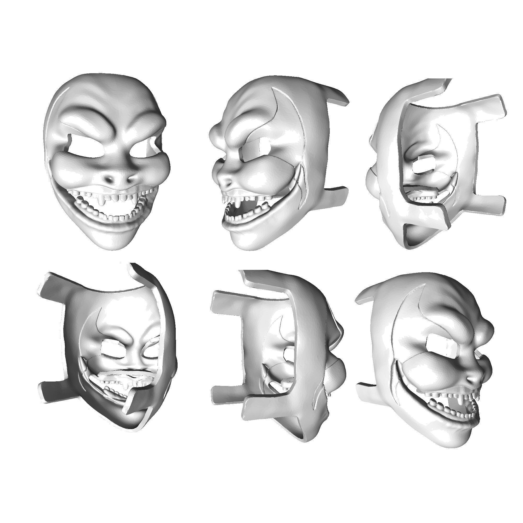 Fantasy Fiction Sci-Fi Alien Monster Character Mask 3D model 3D ...