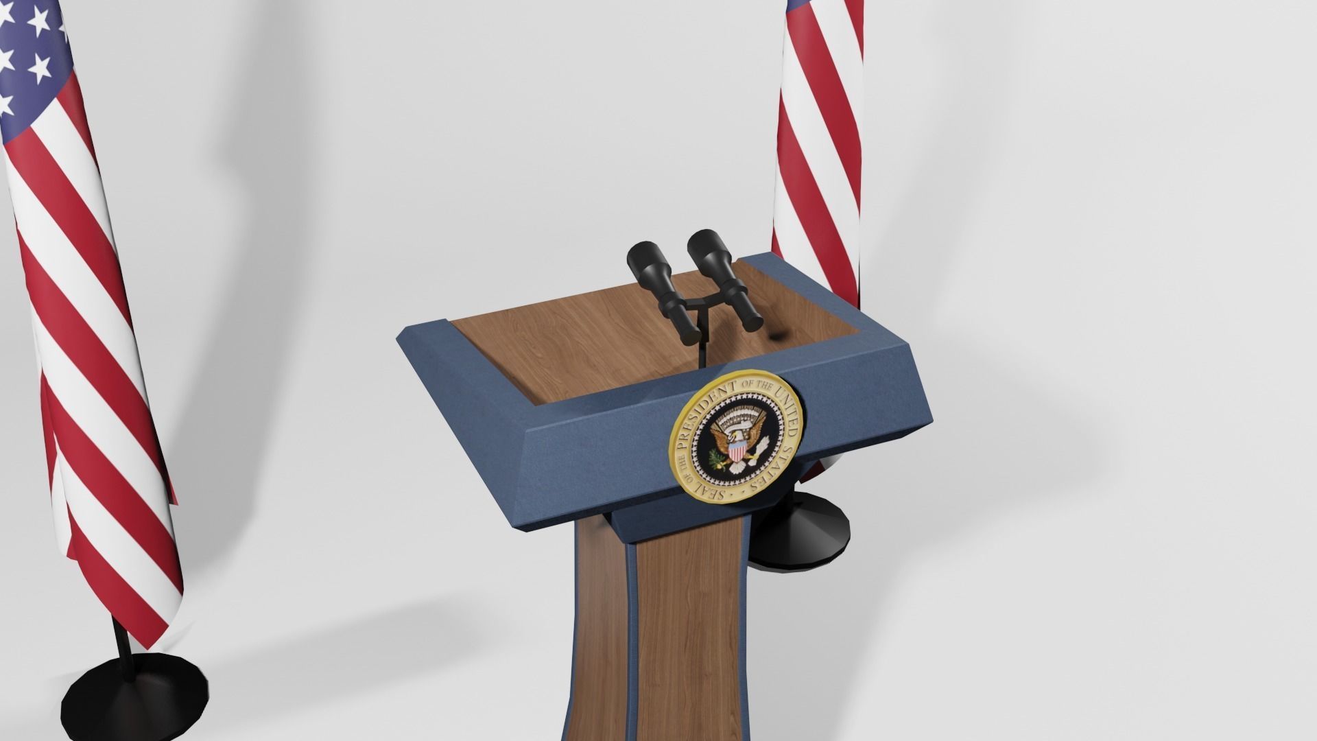 3D model USA Presidential Podium 2 VR / AR / low-poly | CGTrader