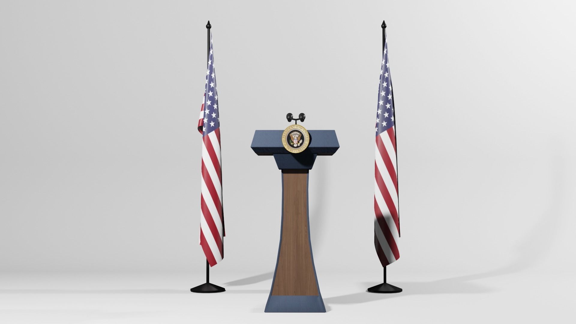 3D model USA Presidential Podium 2 VR / AR / low-poly | CGTrader