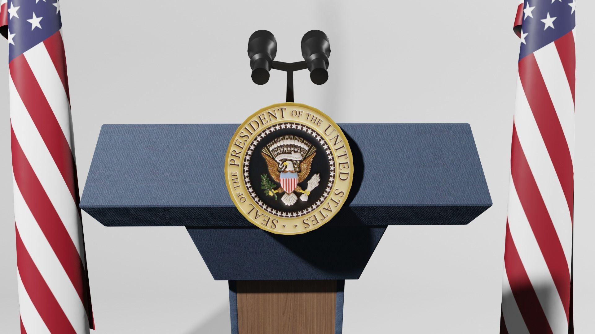 3D model USA Presidential Podium 2 VR / AR / low-poly | CGTrader