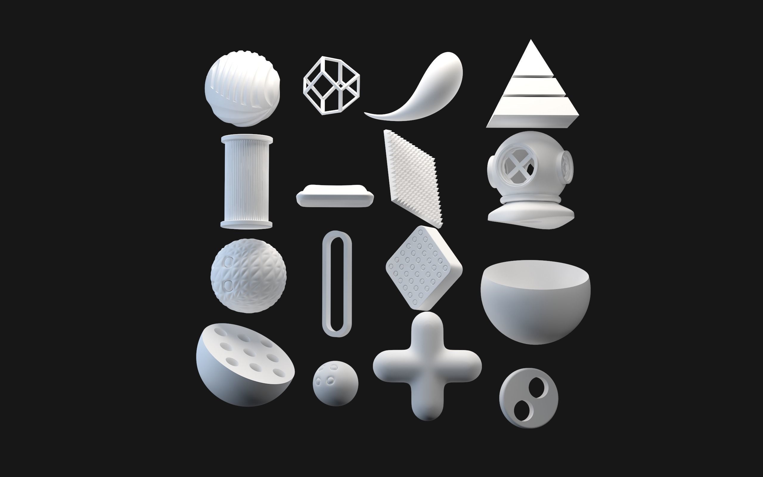 Greeen abstract shape Vol 1 free 3D model | CGTrader