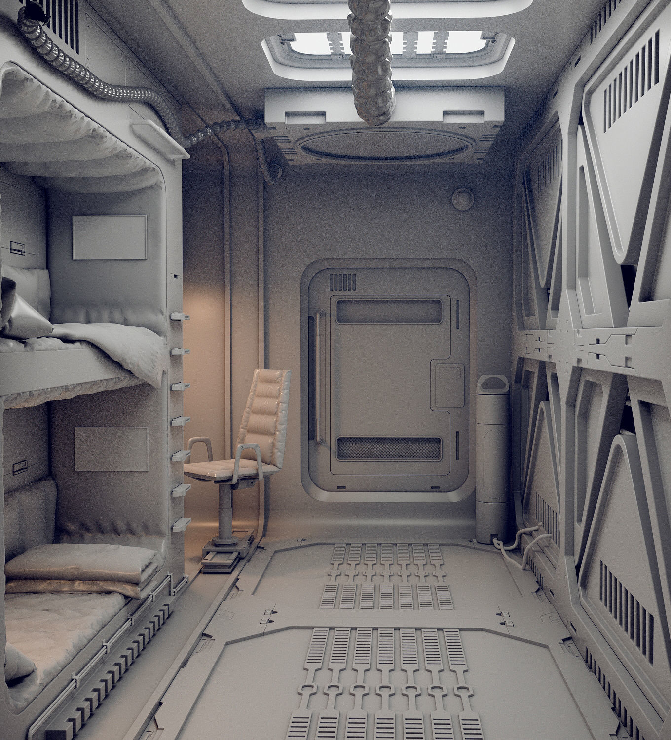 sci fi rooms and textures 3D model | CGTrader