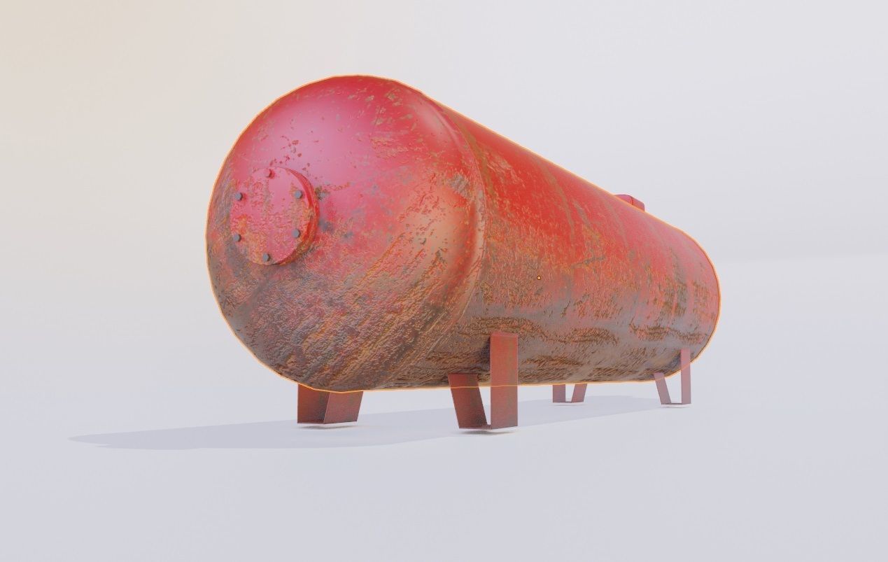 big cylinder tank 3D model | CGTrader