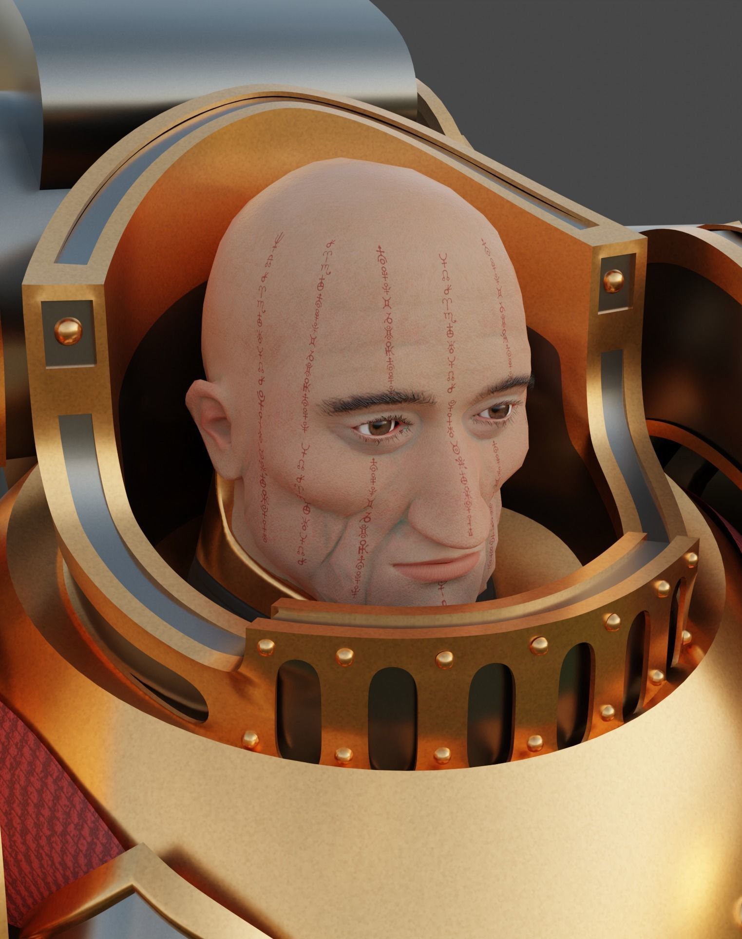 lorgar knight in gold armor 3D model | CGTrader