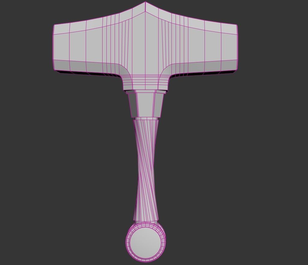 3D model Mjolnir Hammer of Thor lowpoly VR / AR / low-poly | CGTrader