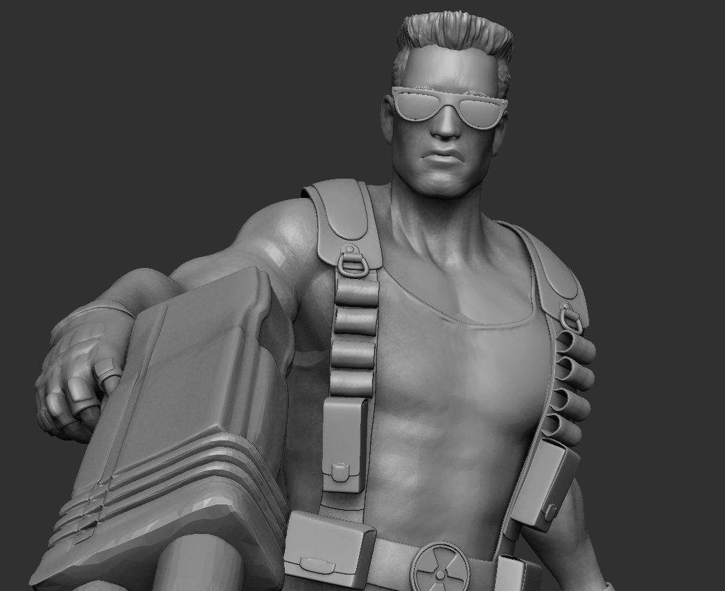 Duke Nukem Gun Base 3D model 3D printable | CGTrader