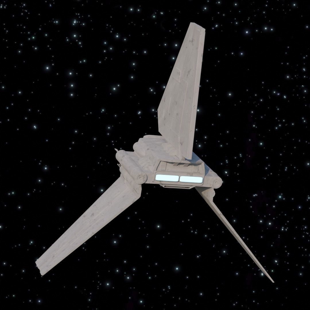 Imperial Shuttle - Lambda Class - PBR Medium Poly Count 3D model rigged | CGTrader