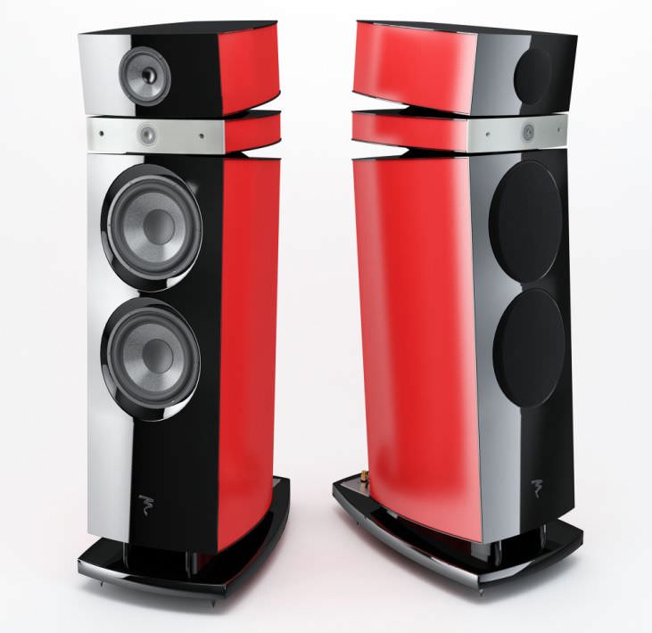 Red stereo speakers 23 AM77 3D model | CGTrader