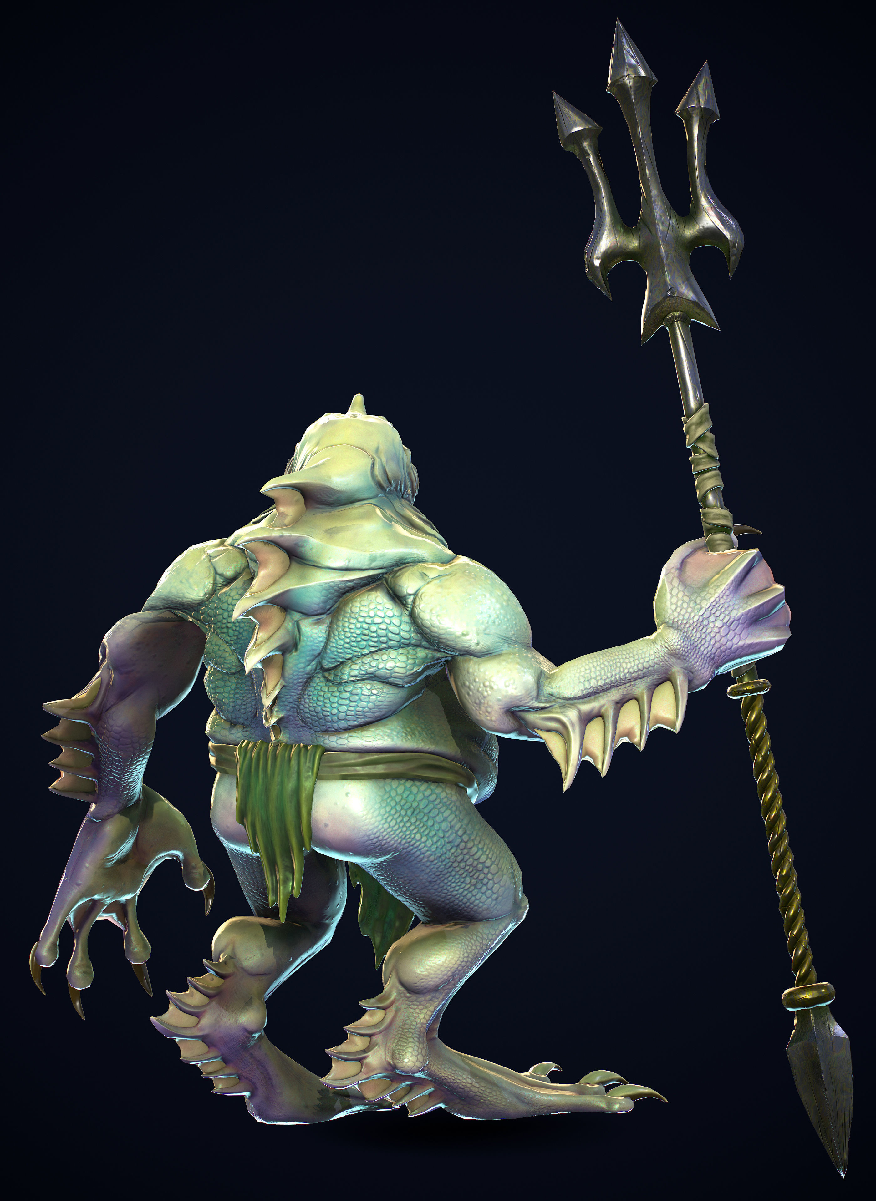 3D model Dagon Low Poly Character VR / AR / low-poly | CGTrader