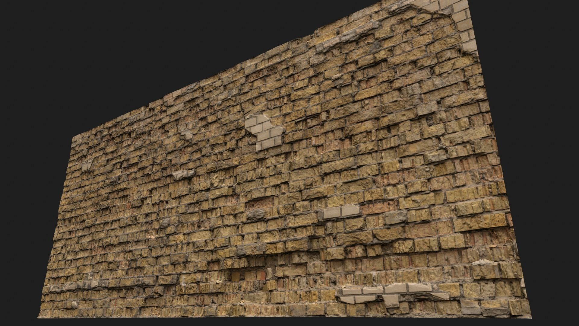 Brick Wall Crashed Scanned 3D model | CGTrader