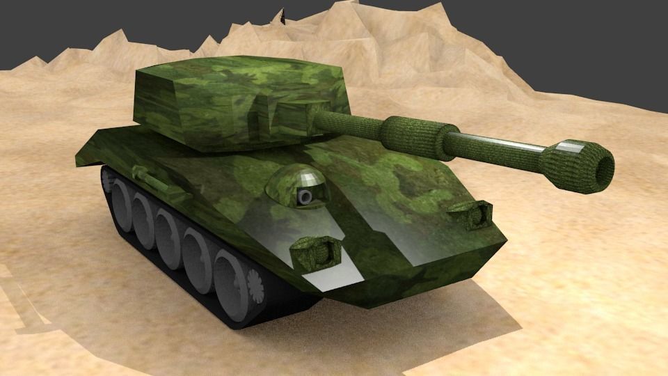 3D model Tank Low-poly 3D model army VR / AR / low-poly | CGTrader