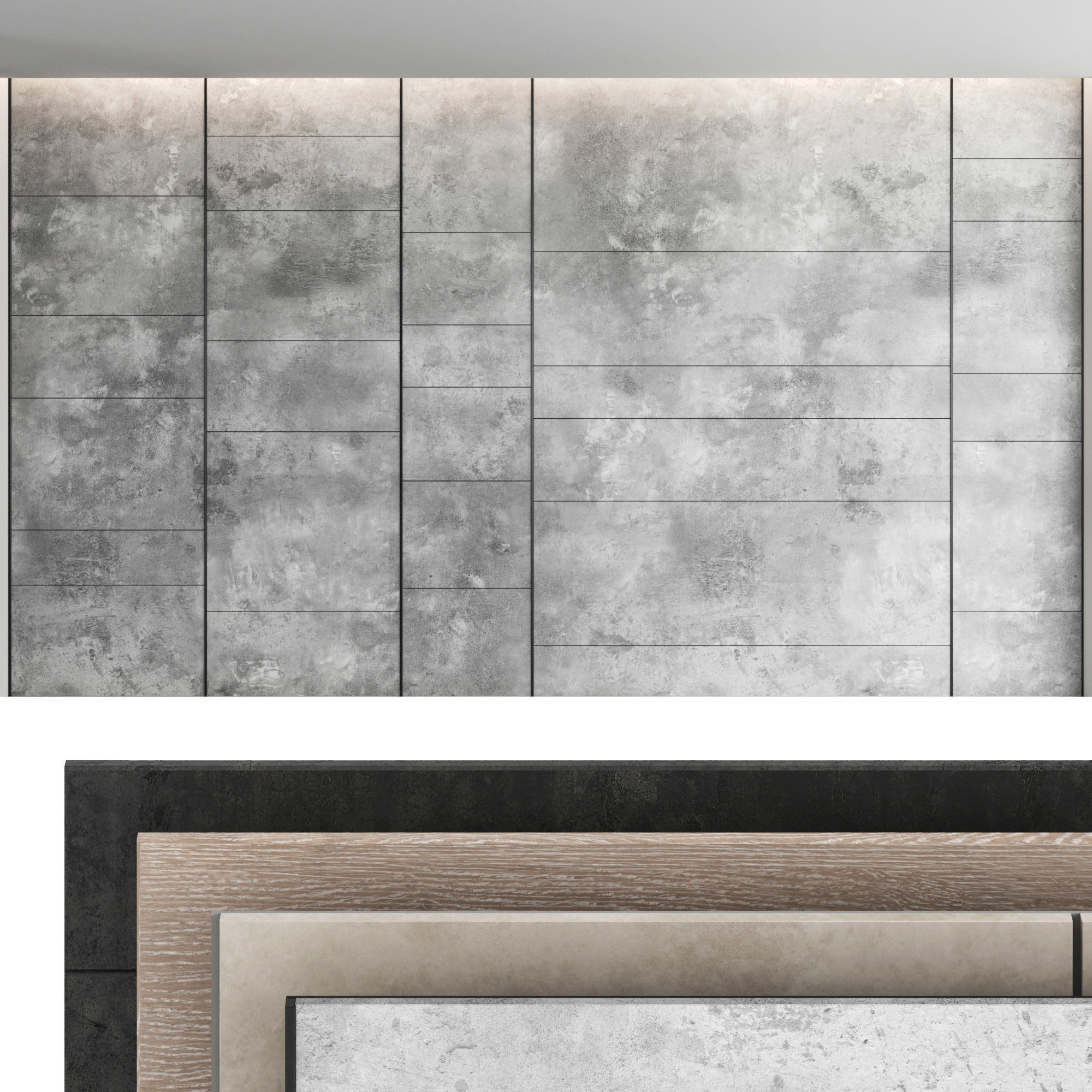 Decorative wall panel set 37 3D model | CGTrader