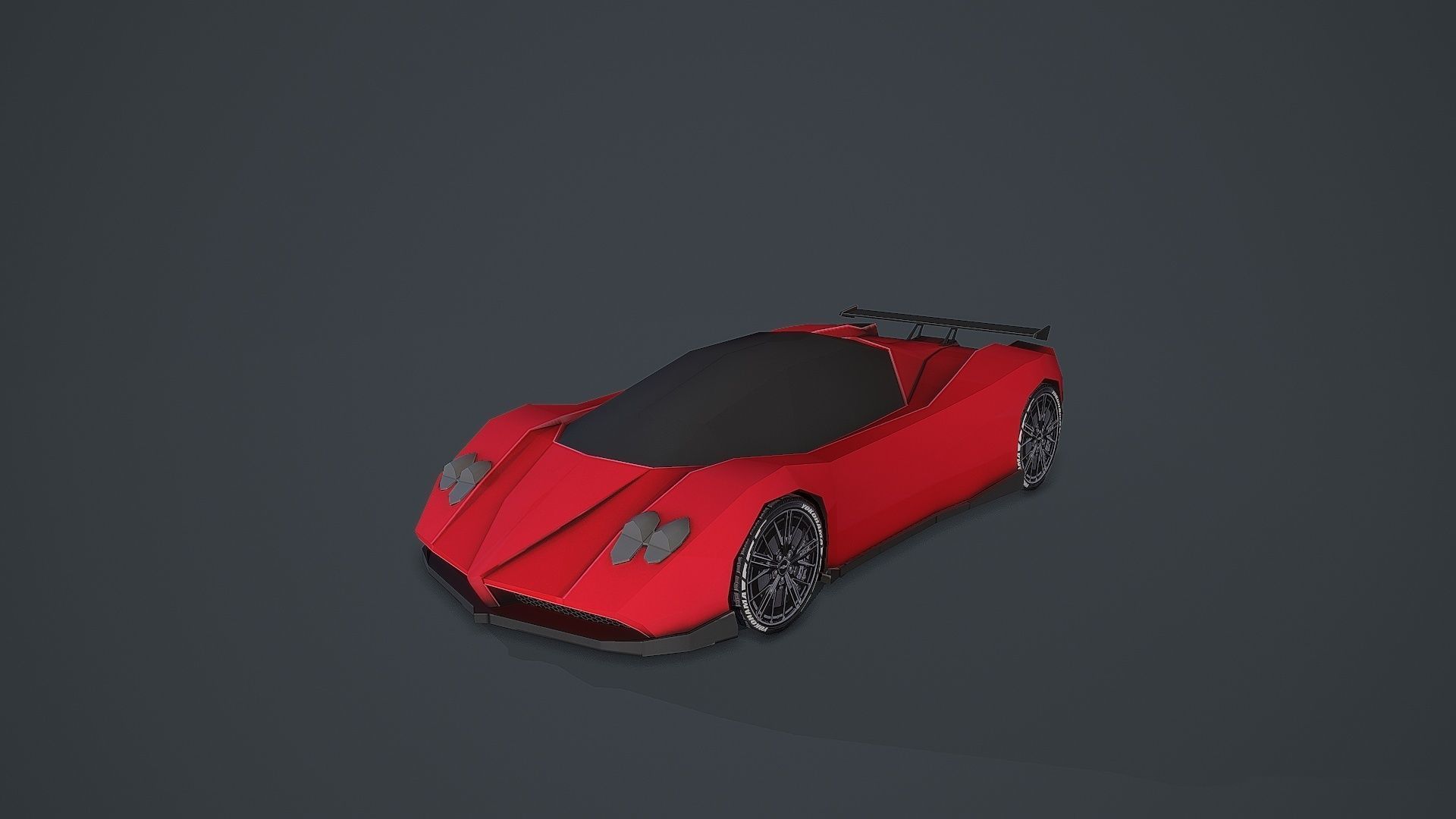 3D model Stylized Hyper Car 01 - Low Poly Game Vehicle Car - Race Car ...