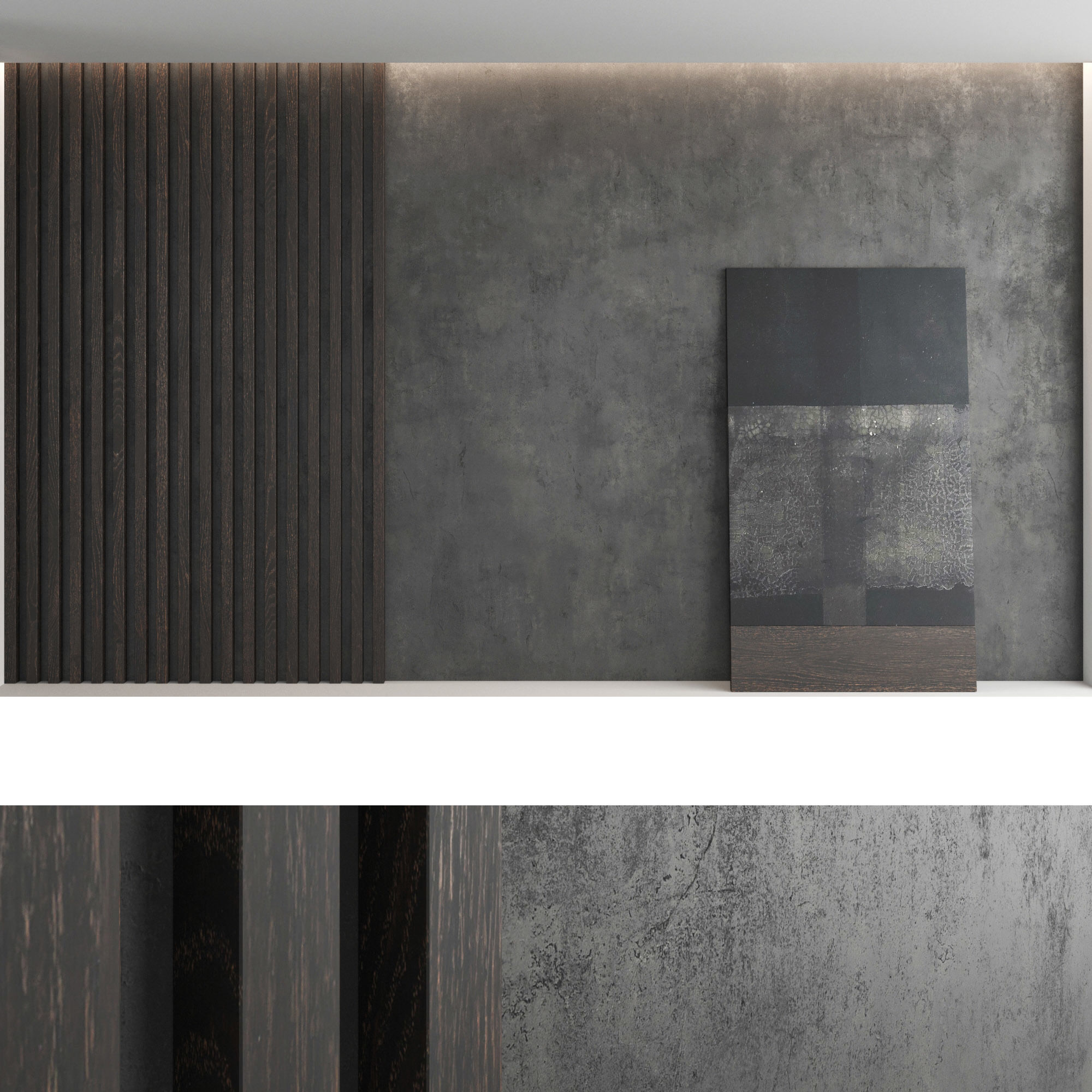 Decorative wall panel set 55 3D model | CGTrader