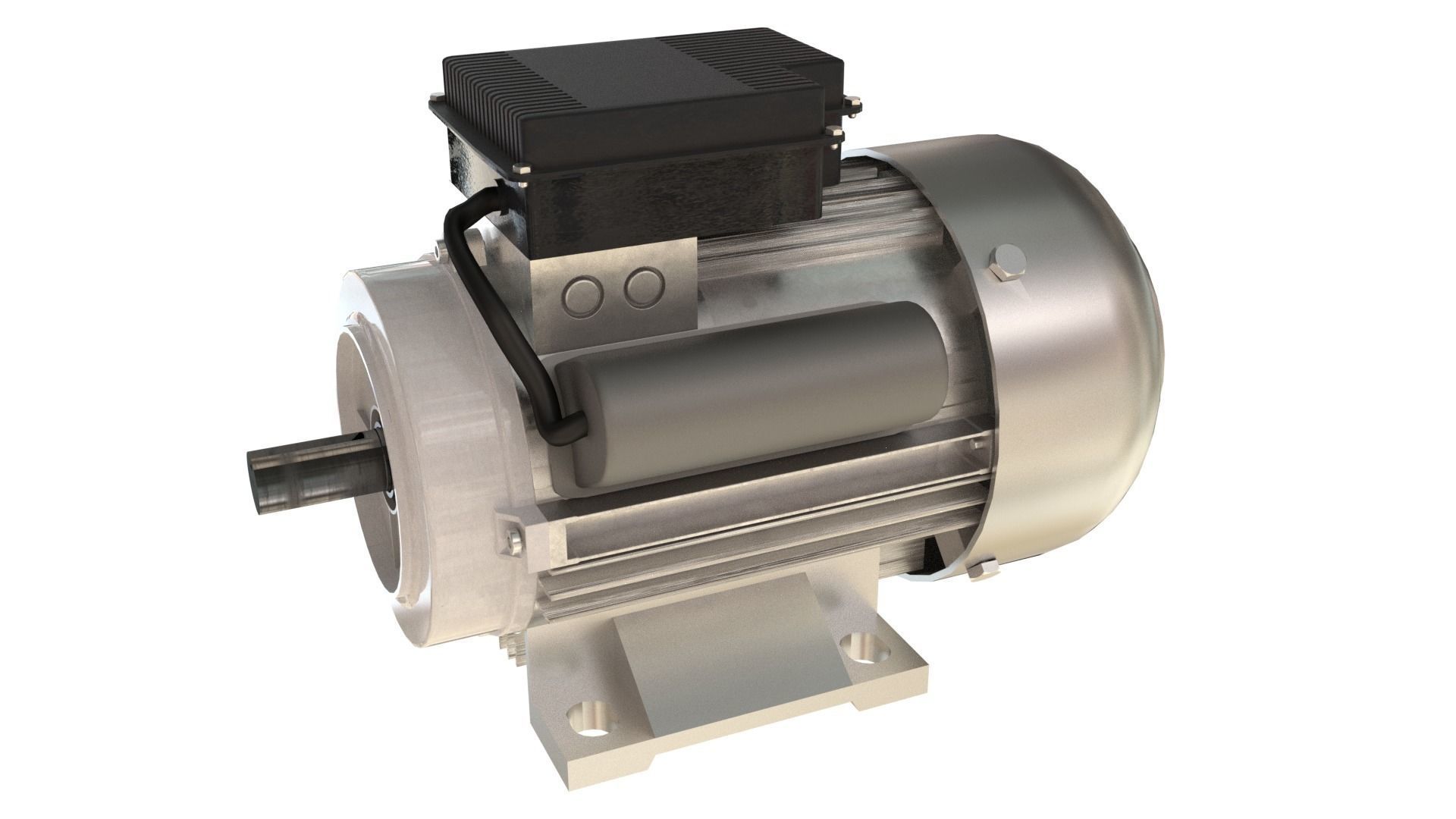 Electric Motor-Generator Single Phase 3D model 3D model | CGTrader