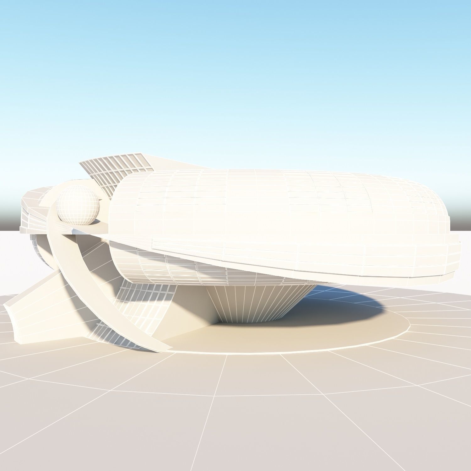 Science Fiction Building free VR / AR / low-poly 3D model | CGTrader
