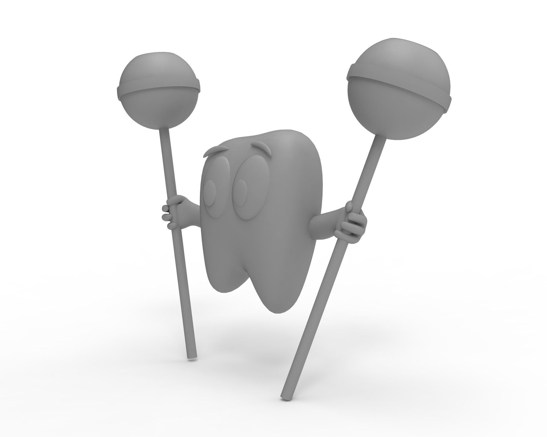 Tooth Character Mascot Model 3D model | CGTrader