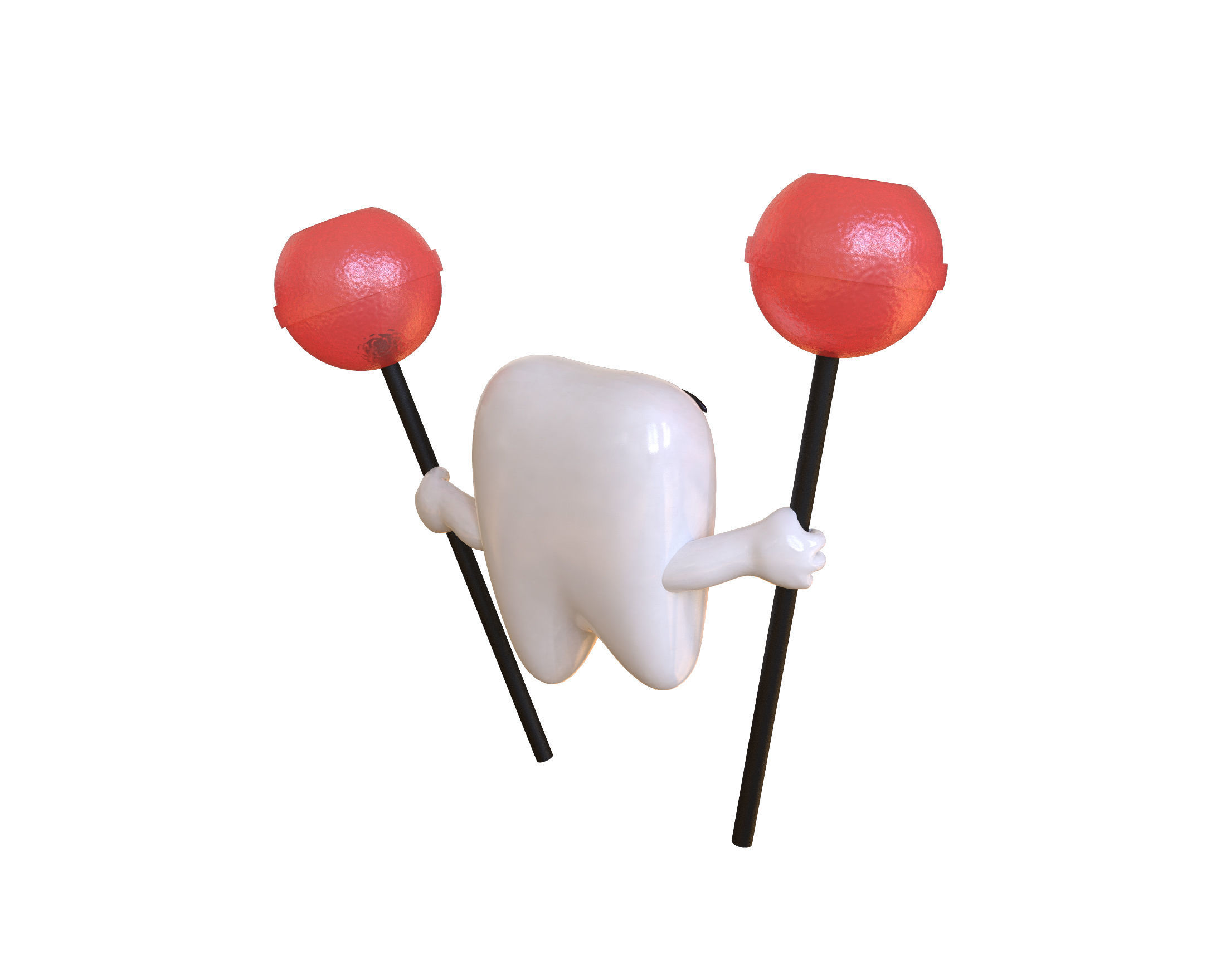 Tooth Character Mascot Model 3D model | CGTrader