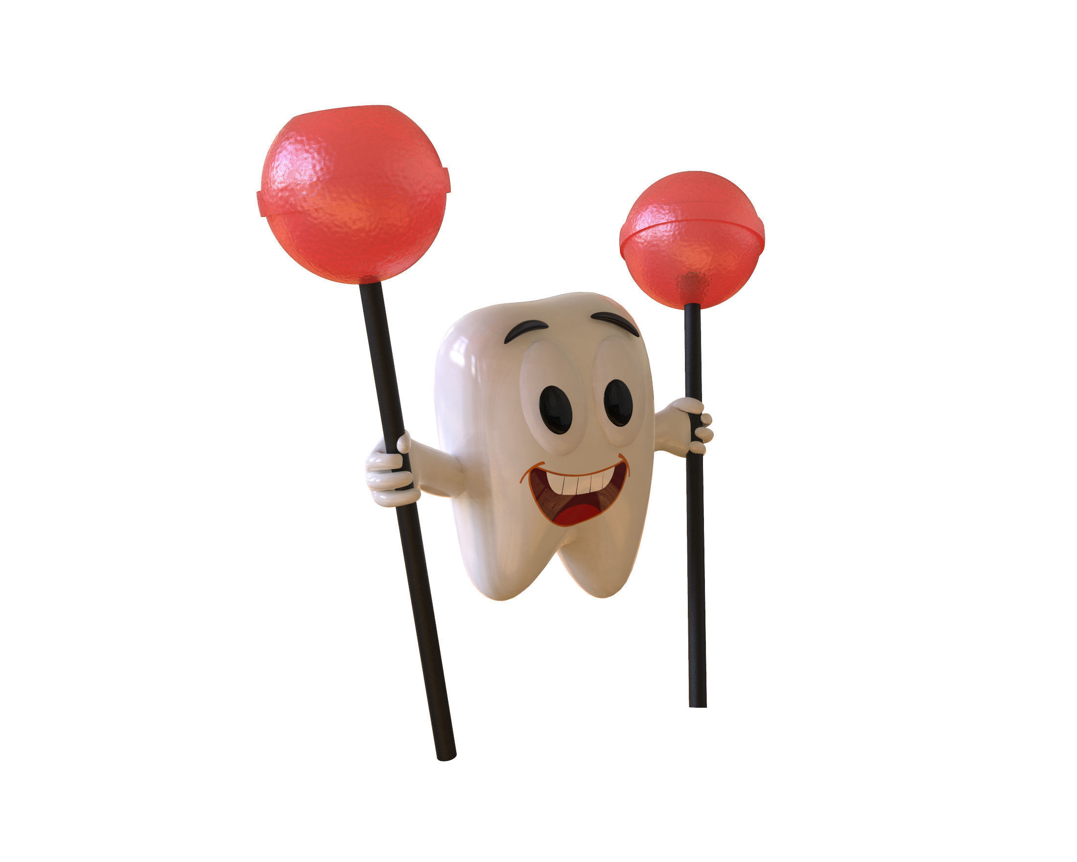 Tooth Character Mascot Model free 3D model | CGTrader