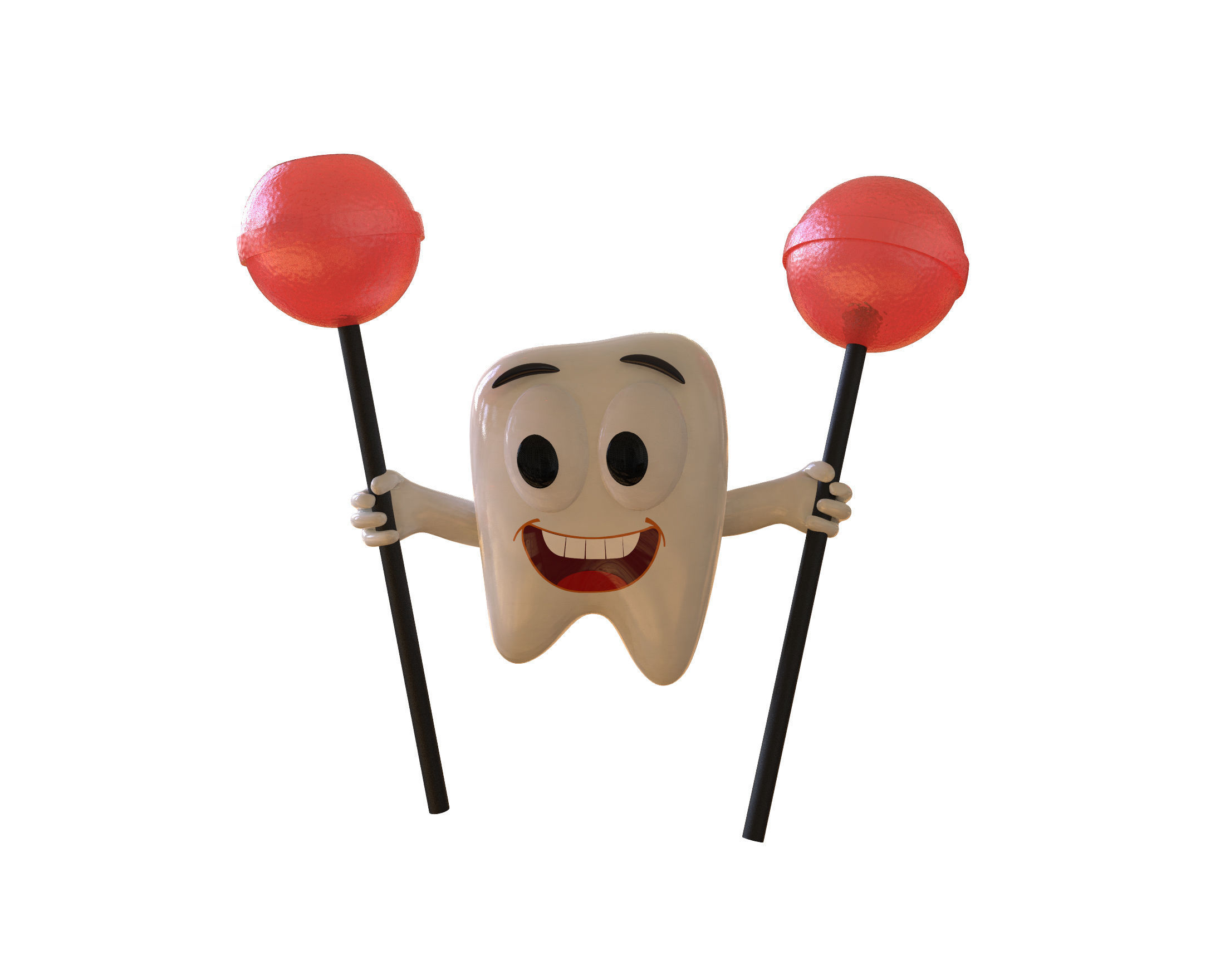 Tooth Character Mascot Model 3D model | CGTrader