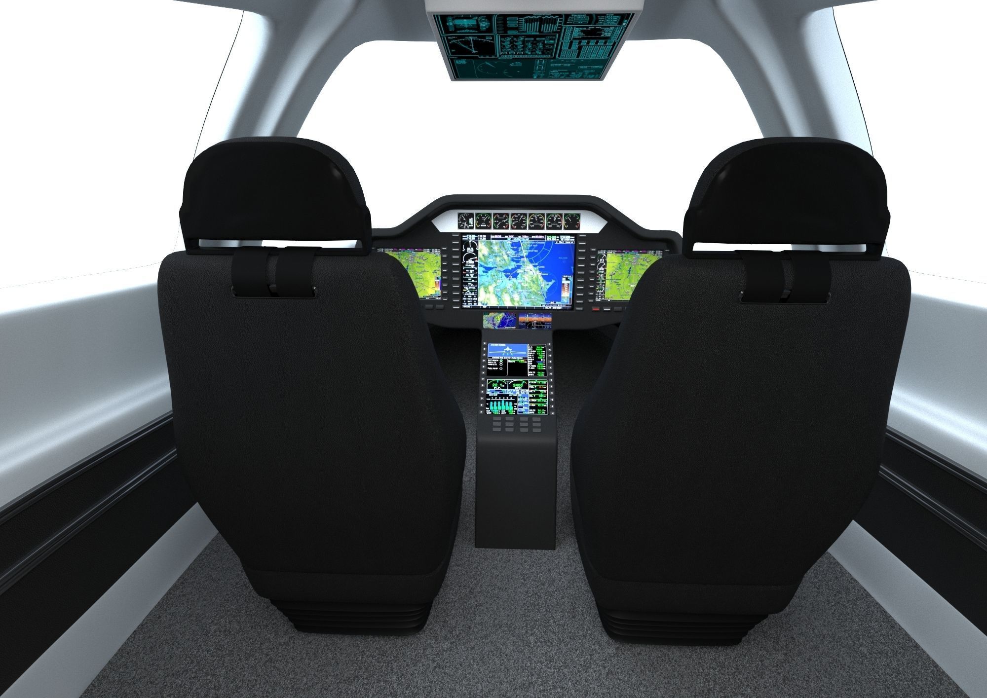 Aircraft Control Panel 2 3D model | CGTrader