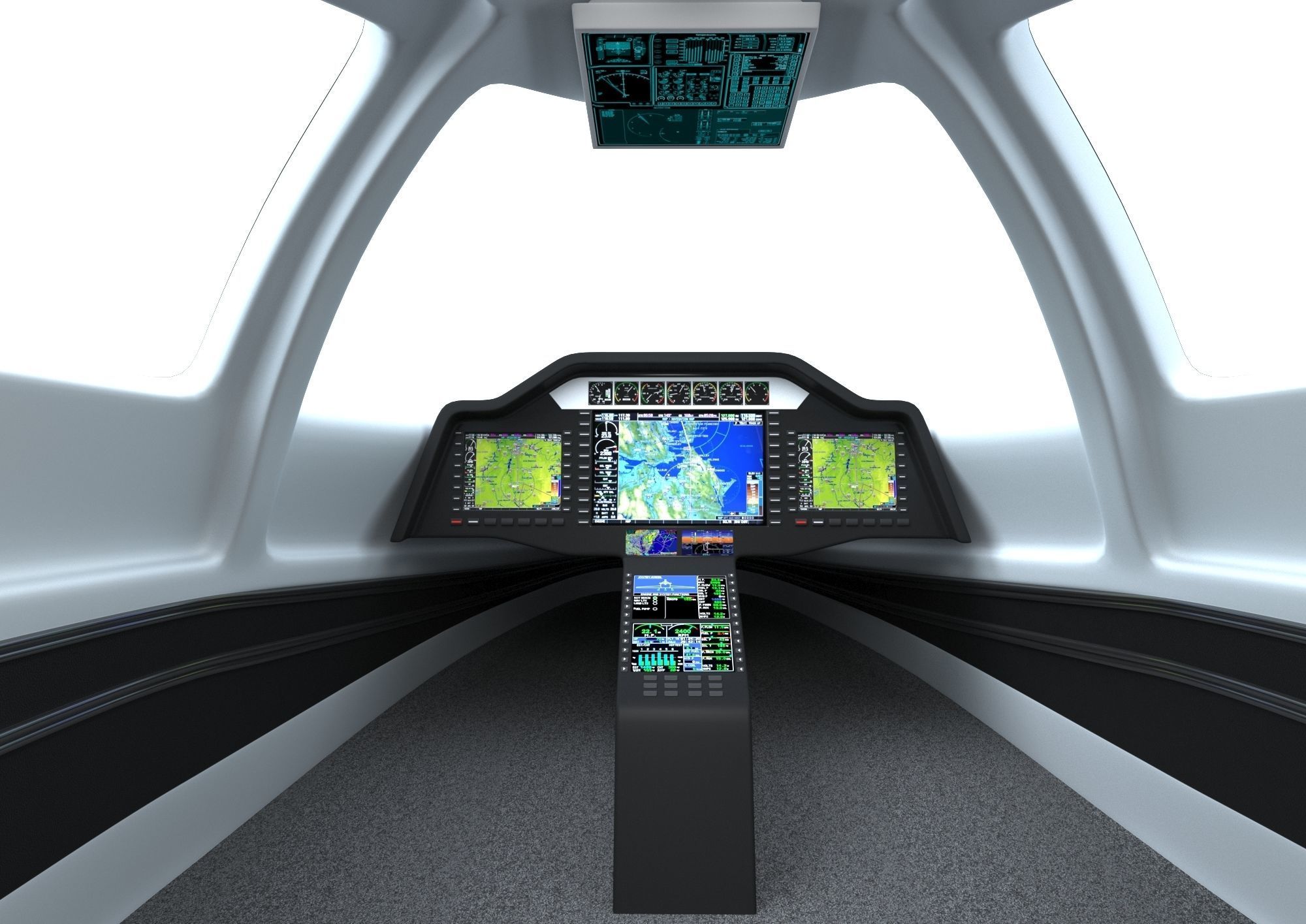 Aircraft Control Panel 2 3D model | CGTrader
